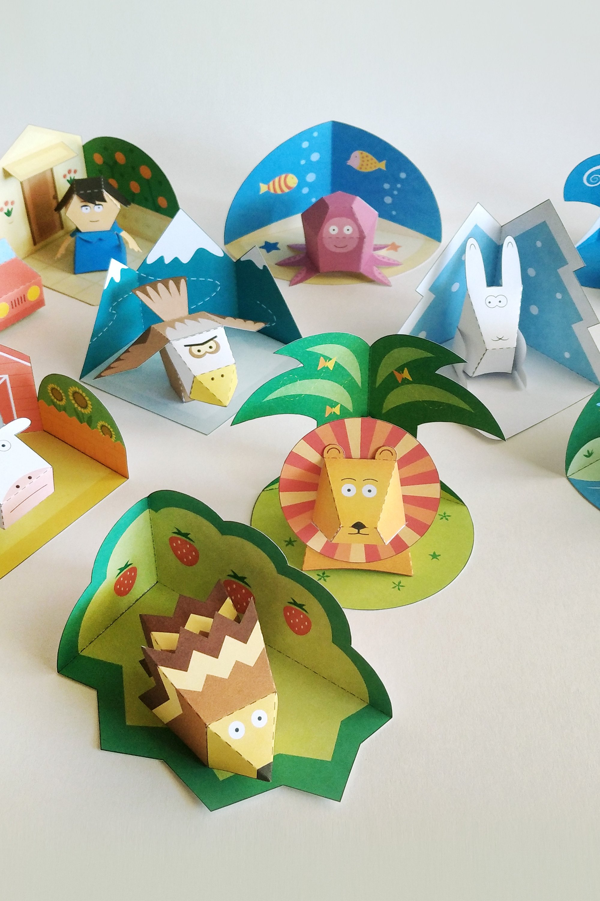Creatures 2. Papercraft Toys for Kids