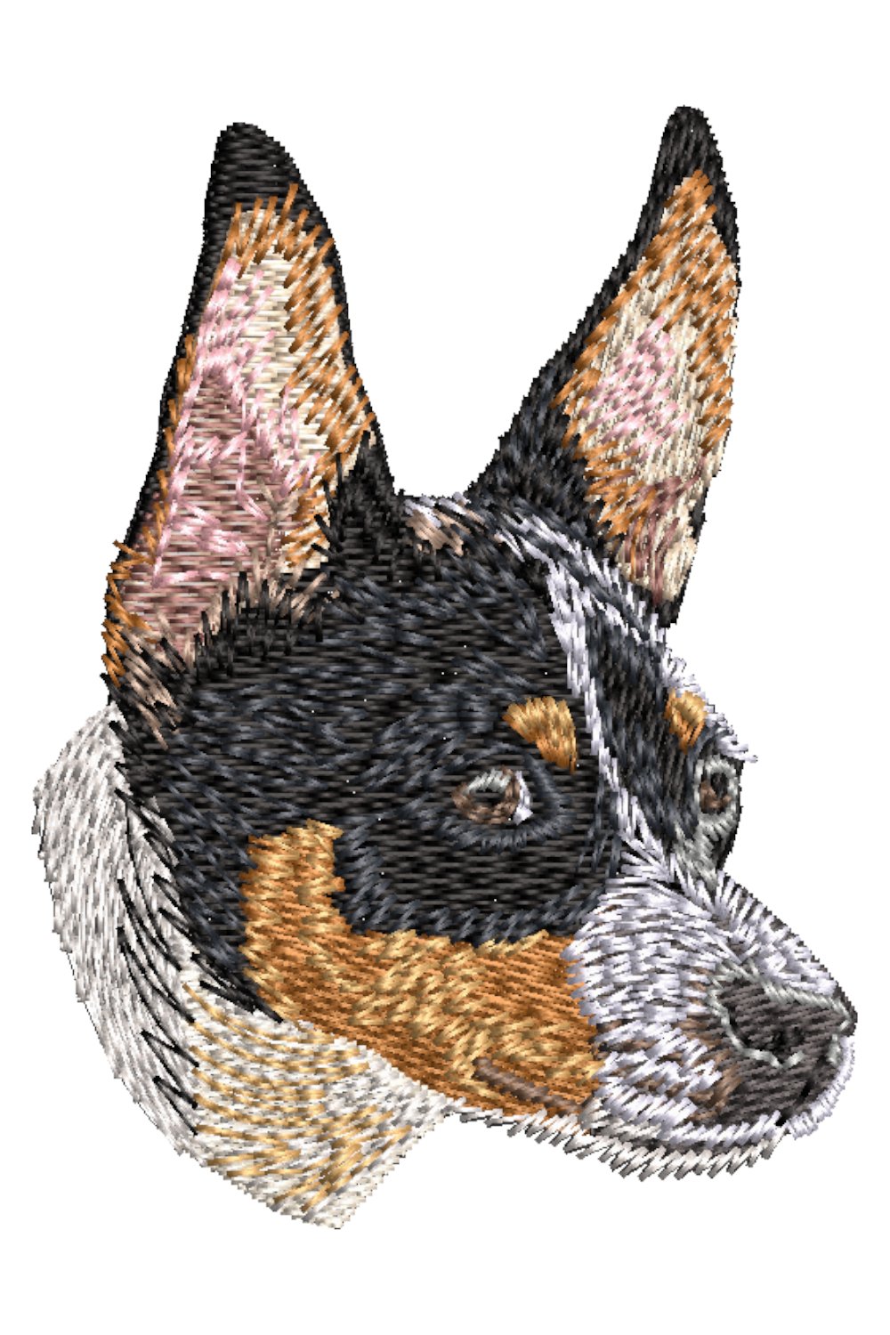 Realistic Rat Terrier Machine Embroidery Pattern