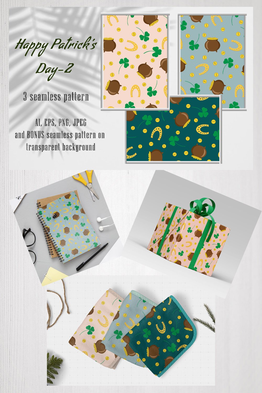 Happy St. Patrick's Day - seamless pattern.