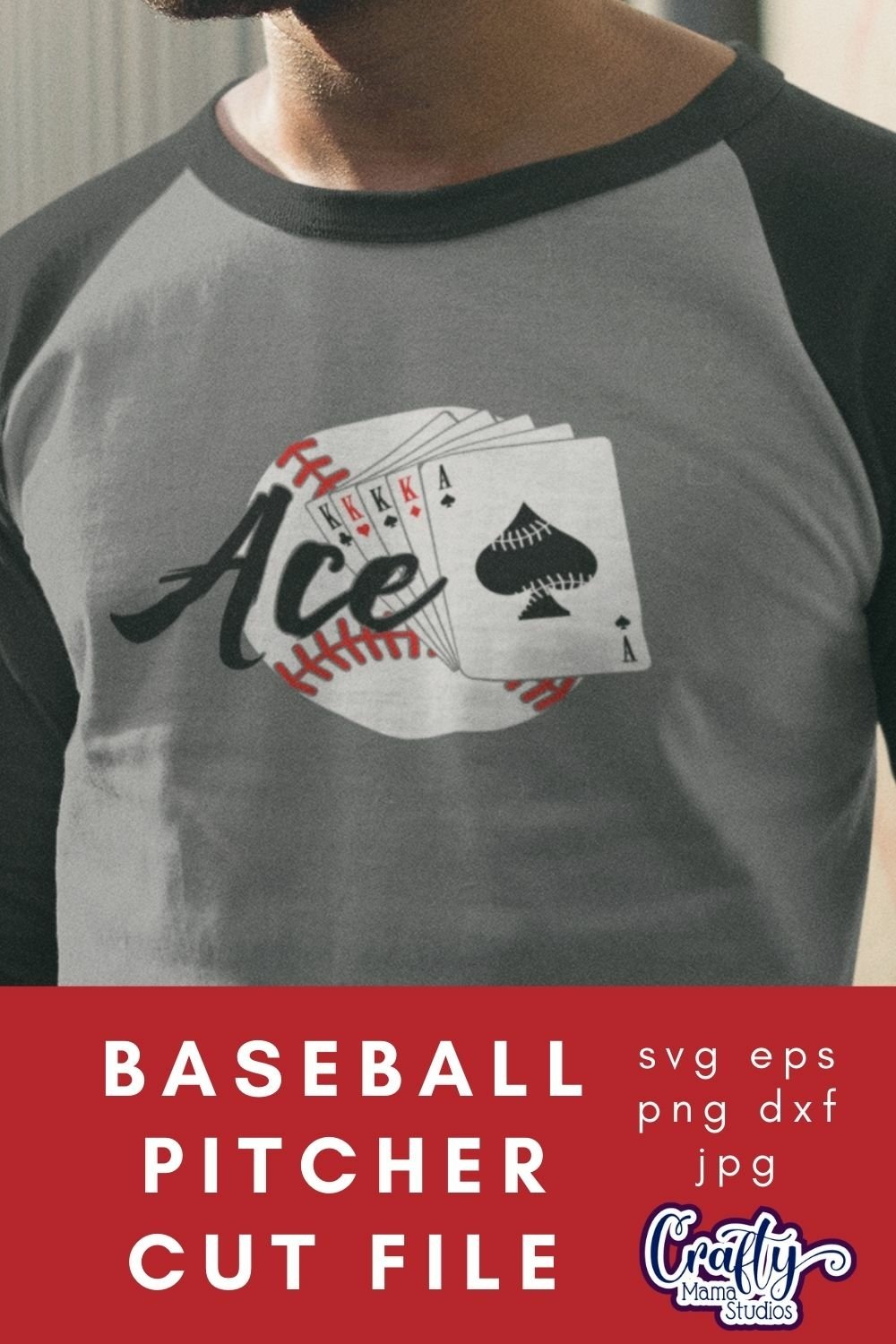 Ace Pitcher Spade | Baseball Svg Design Cut File