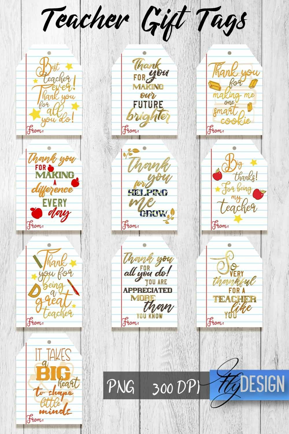 Teacher Gift Tag PNG |Thank You Teacher Printable