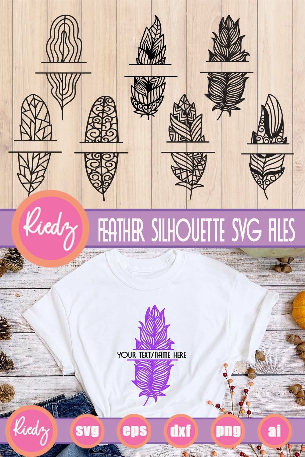 Feather Svg Cut Files for Cricut and Cameo
