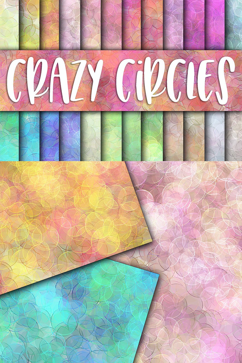Crazy Circles Digital Papers