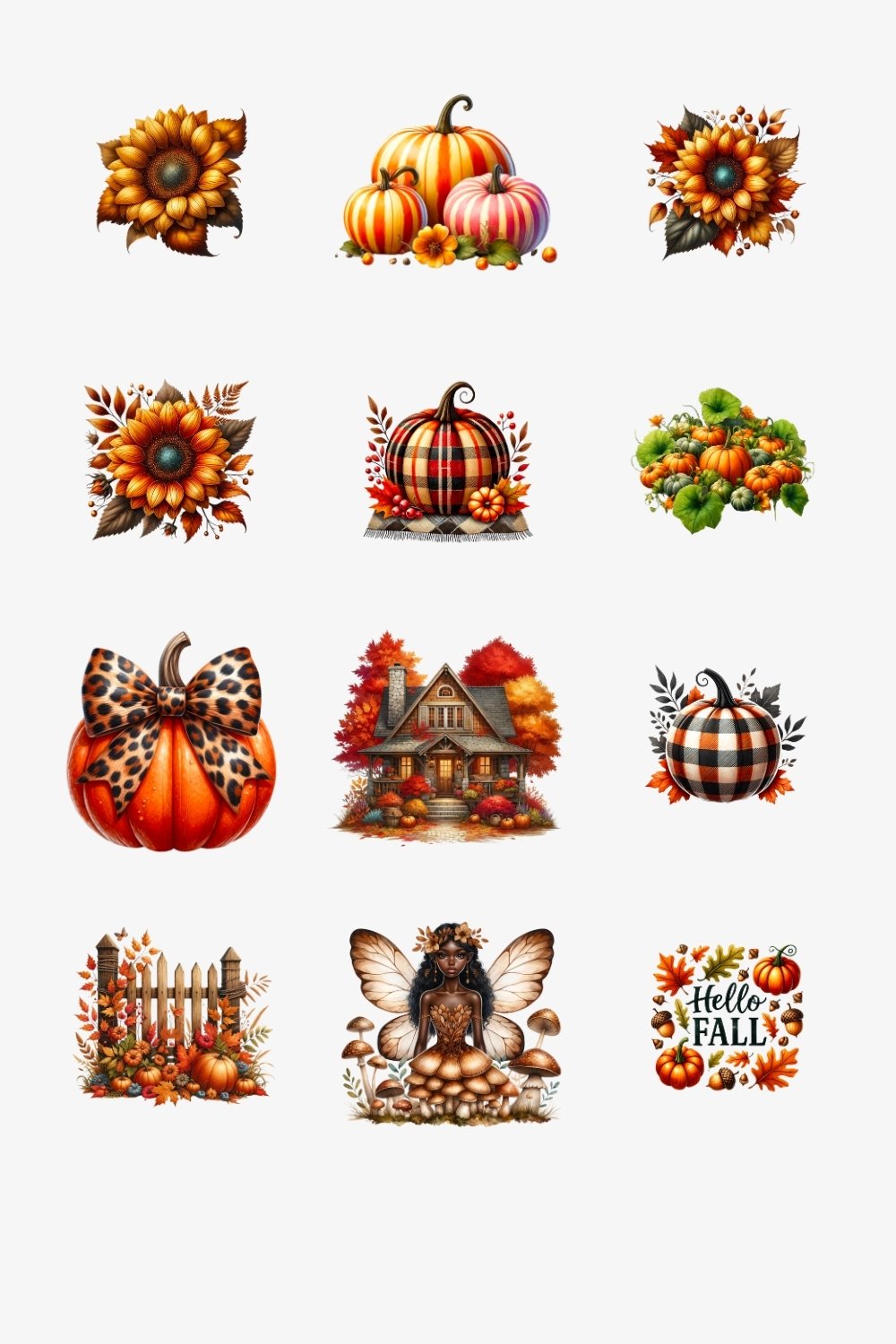 Autumn Fairy Clip Art , Thanksgiving Fantasy PNG Files