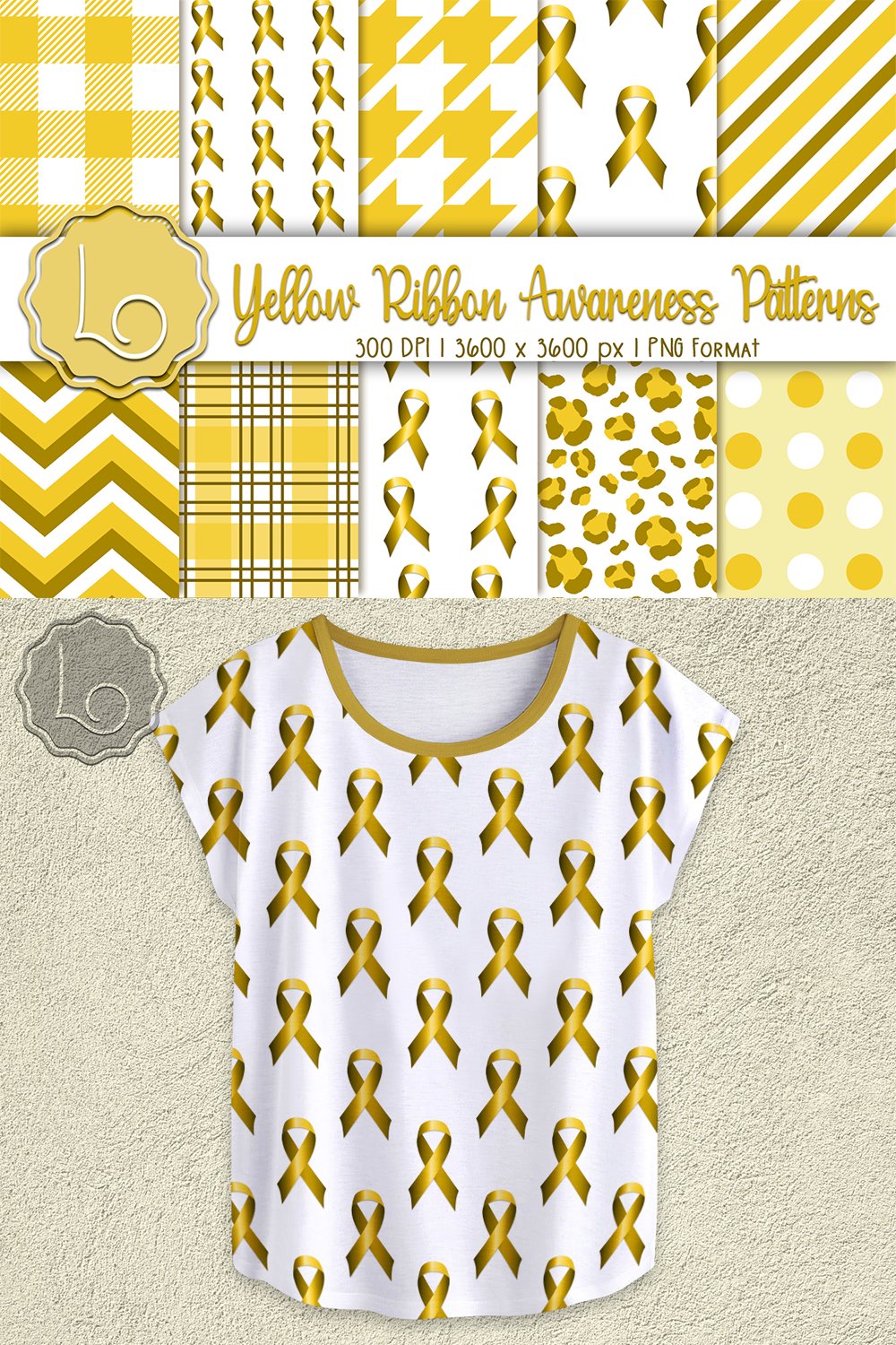 Yellow Ribbon Awareness Patterns