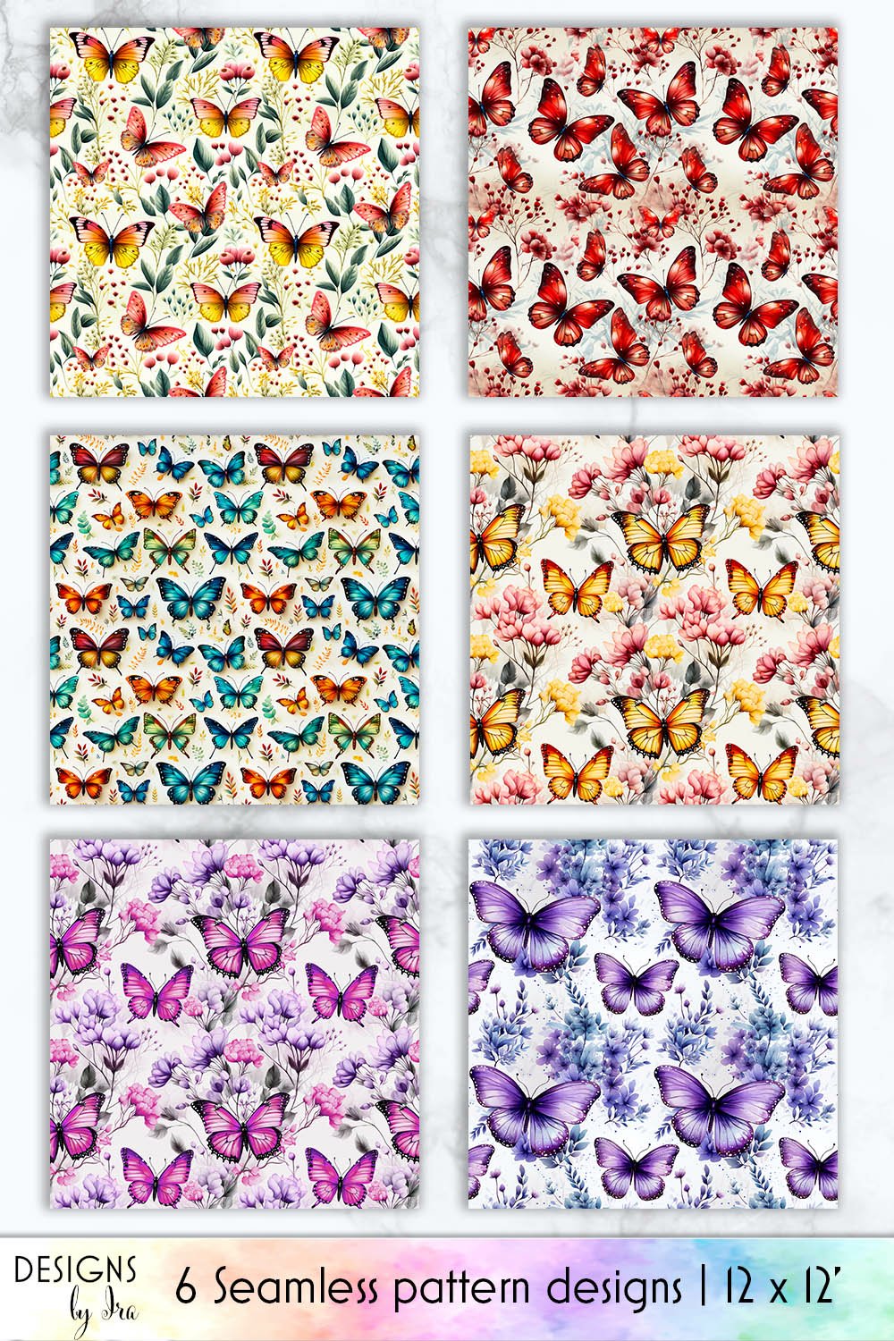 Seamless Butterfly Patterns | Butterfly Digital Paper