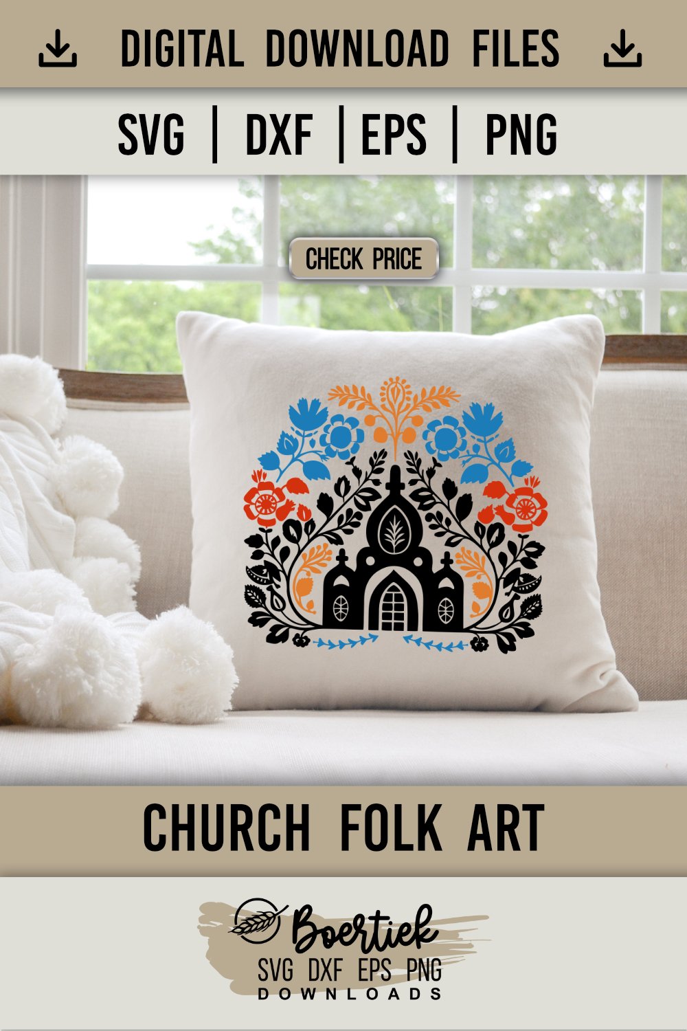 Church folk art, SVG file