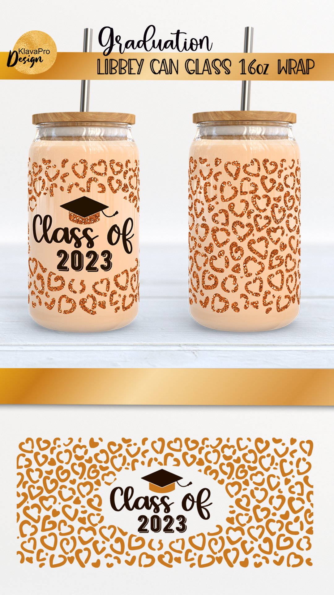 Class of 2023 Libbey glass 16oz | Can glass wrap svg