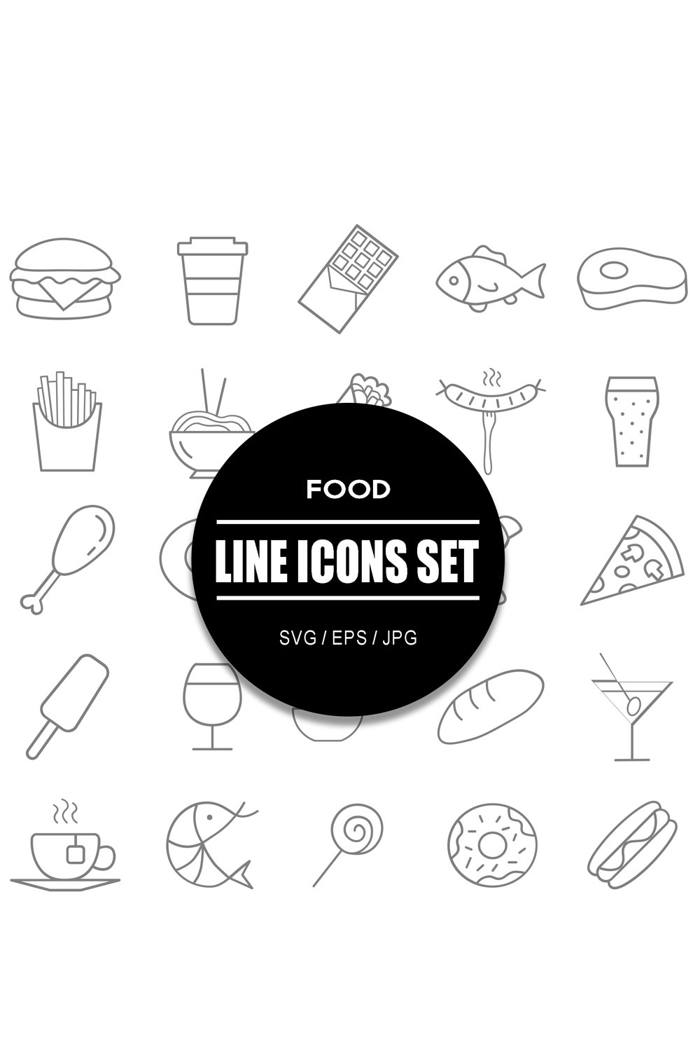 Food Line Icon Set (2428285)