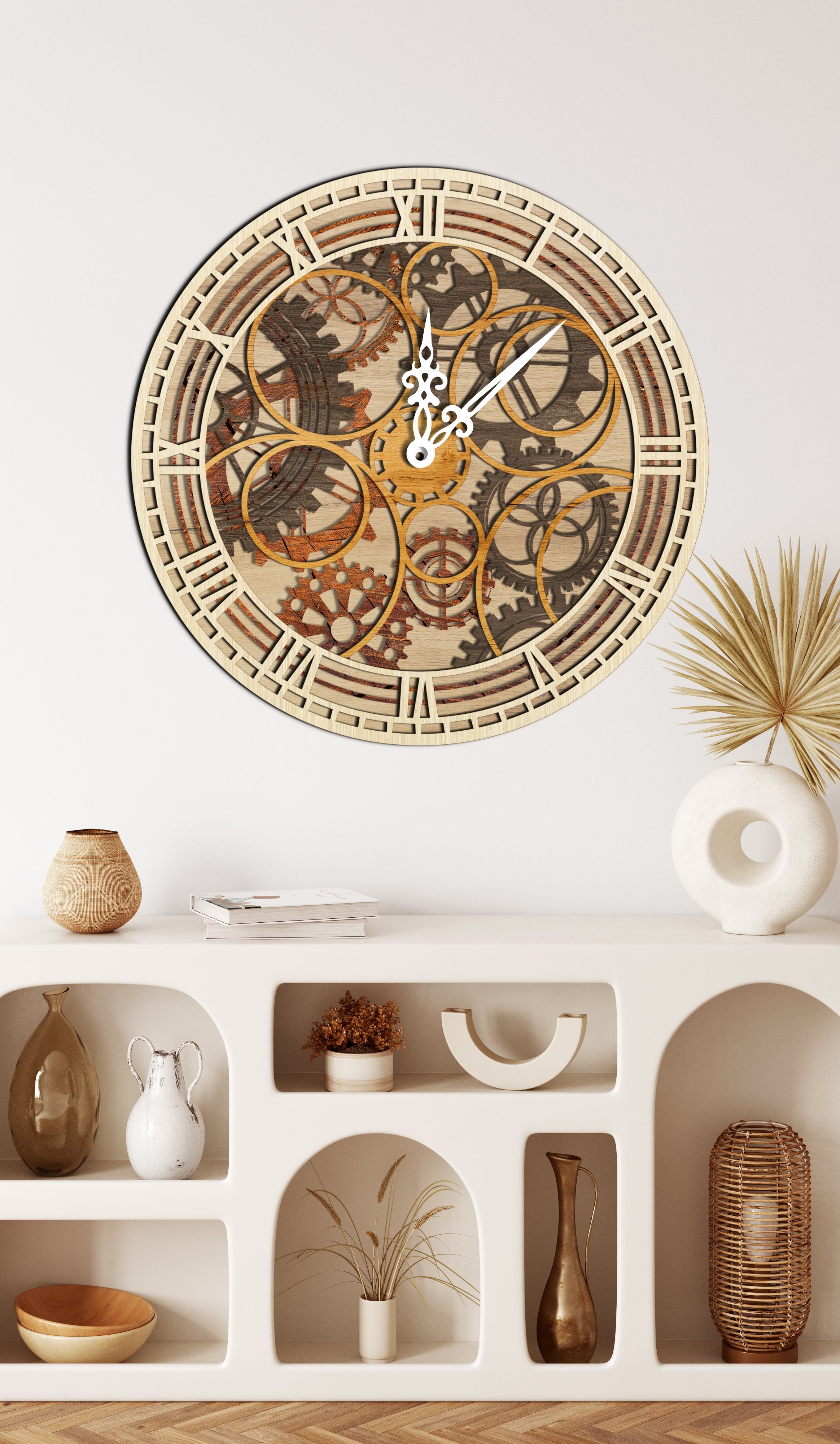 Clock Multilayer Laser Cut Files for Laser Cut (1416479)