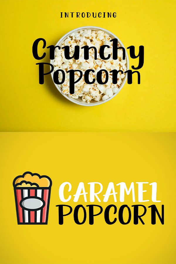 Crunchy Popcorn || cute display font