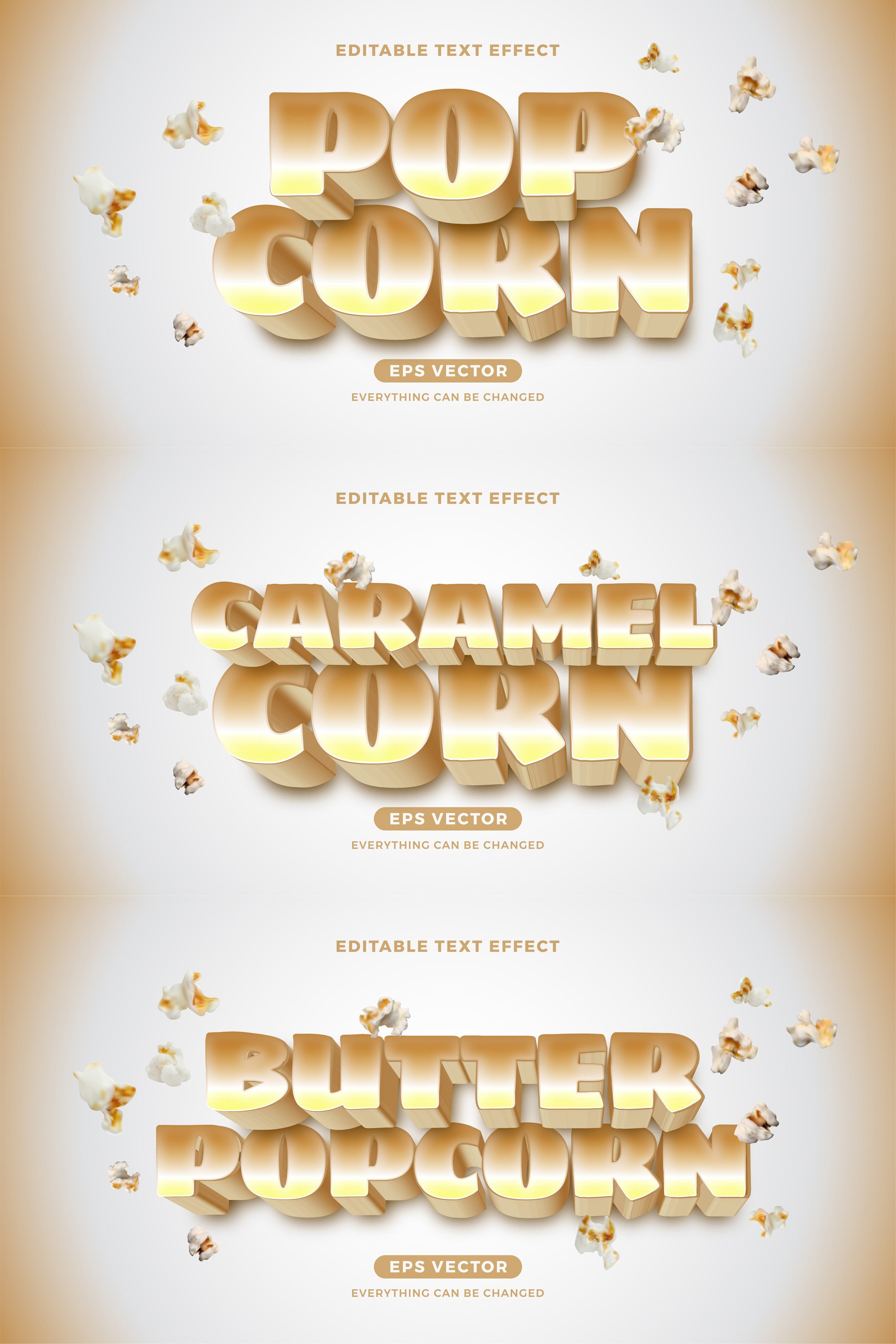 Pop Corn Editable Text effect Style