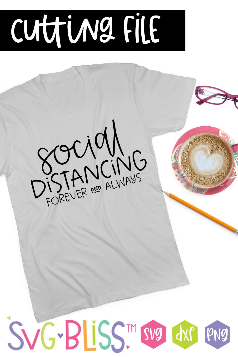 Social Distancing SVG Cut File