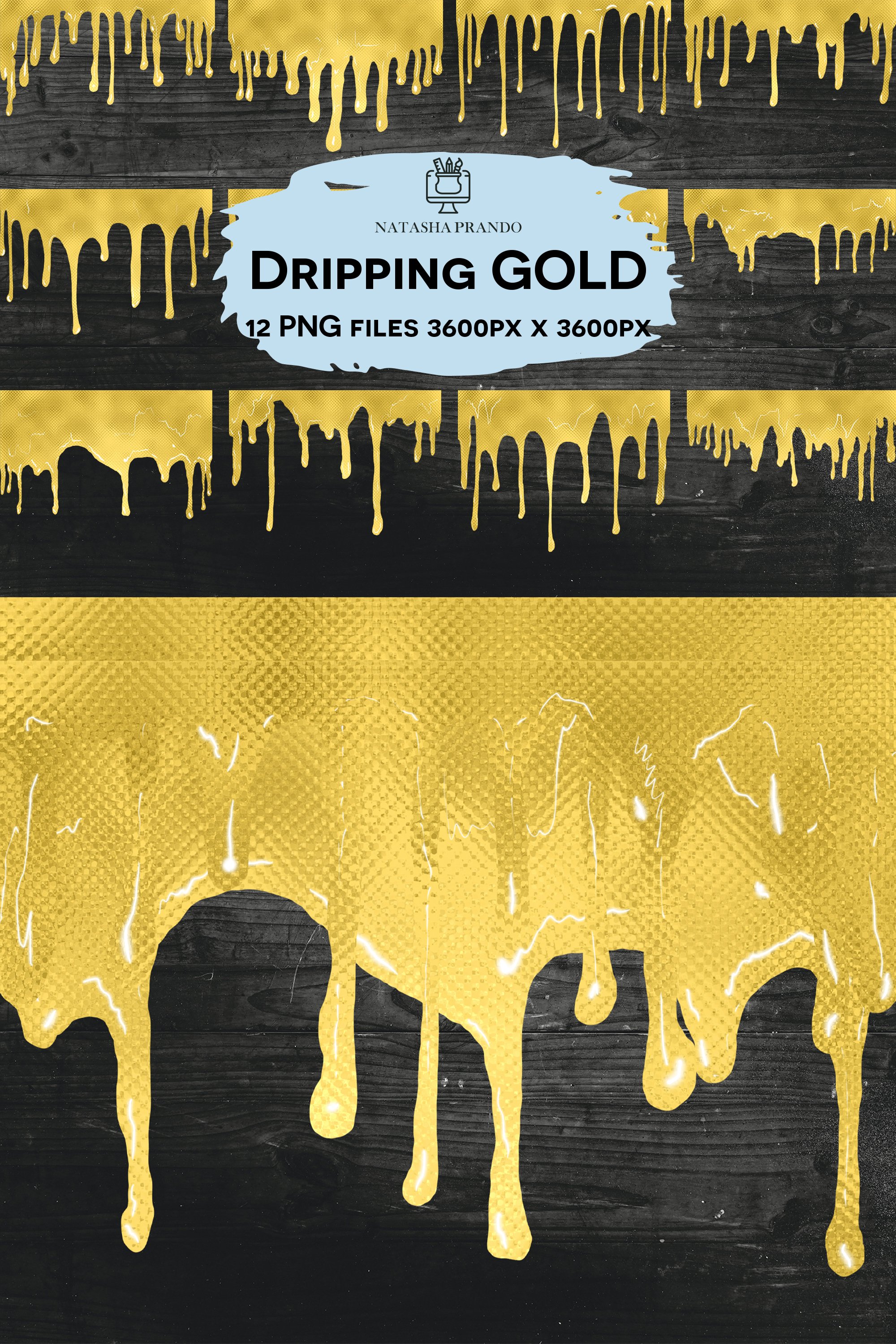Dripping Gold PNG Bundle