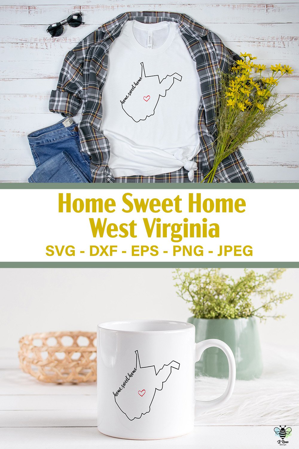West Virginia Home Sweet Home SVG | State Pride SVG