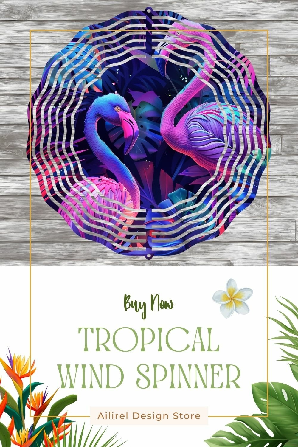 Pink Flamingo Wind Spinner Design