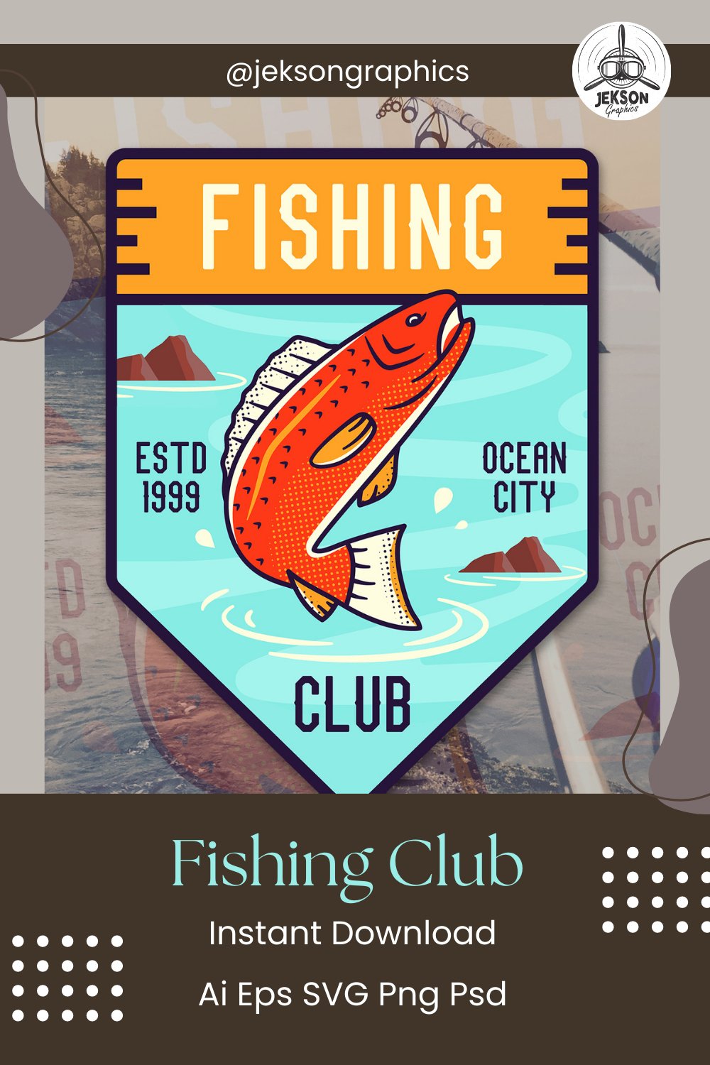 Fishing SVG | Camp Logo | Camp Life Canva Template