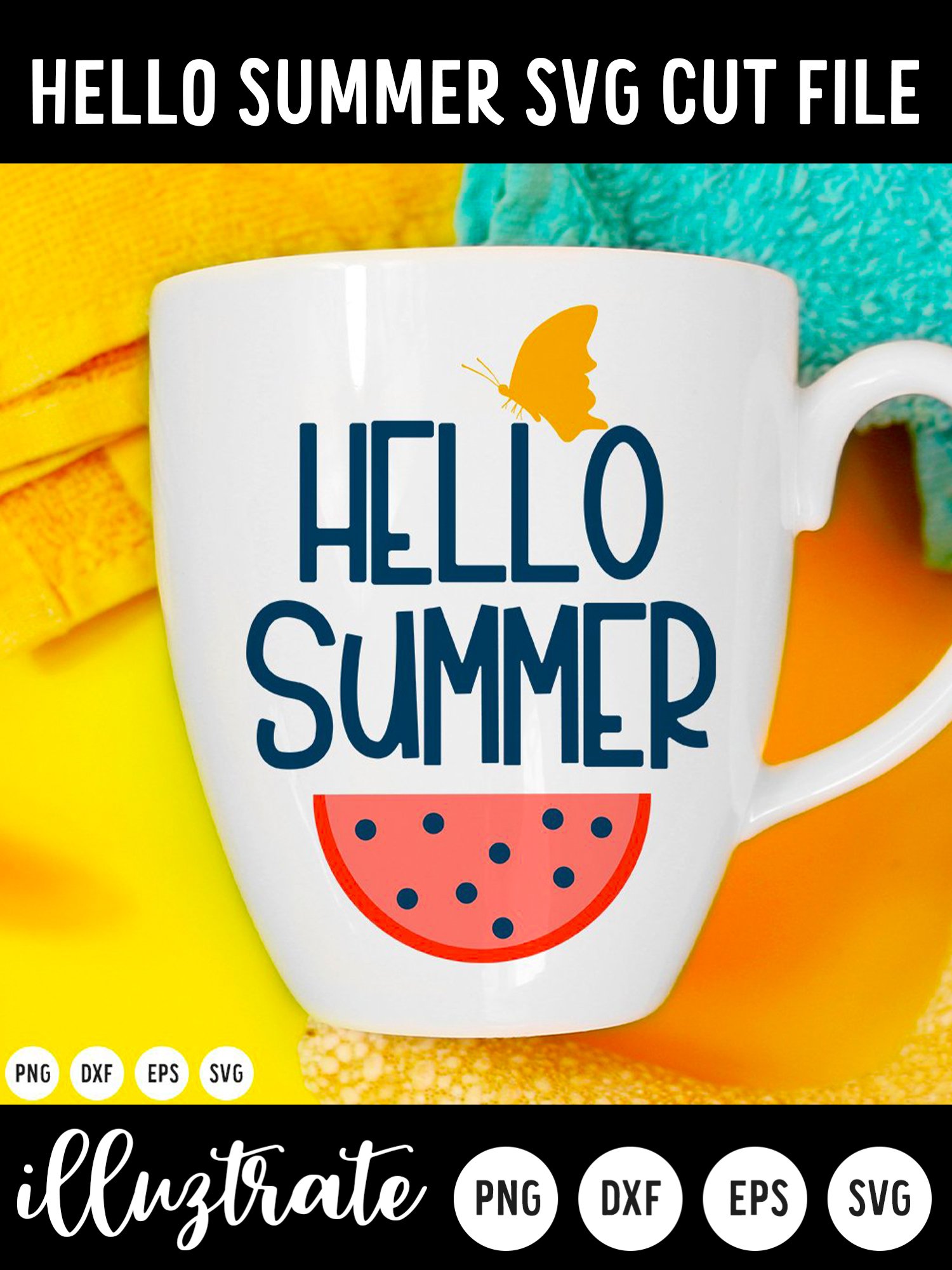 Hello Summer SVG Cut File
