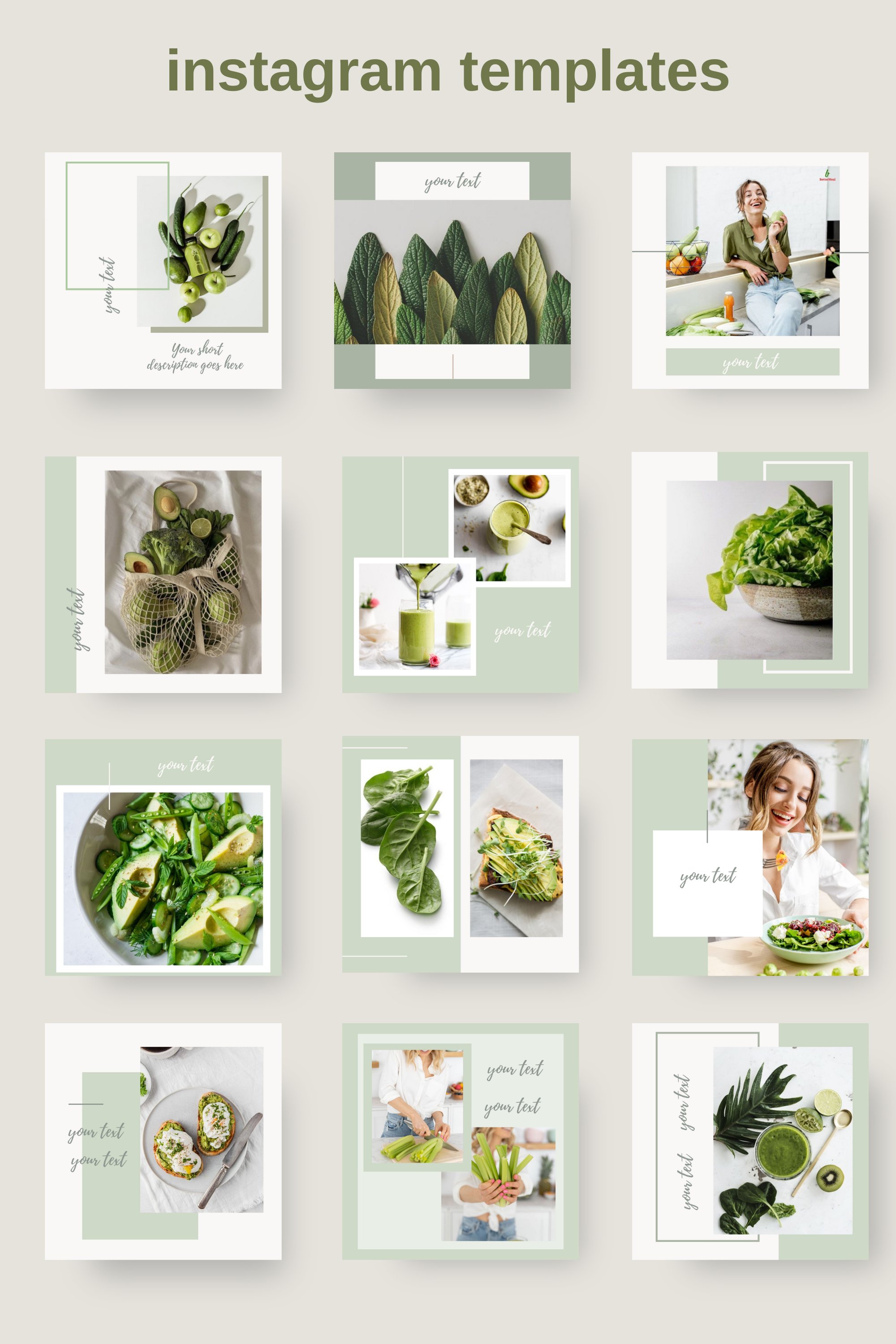 Food Instagram Templates / Canva Social Media Template