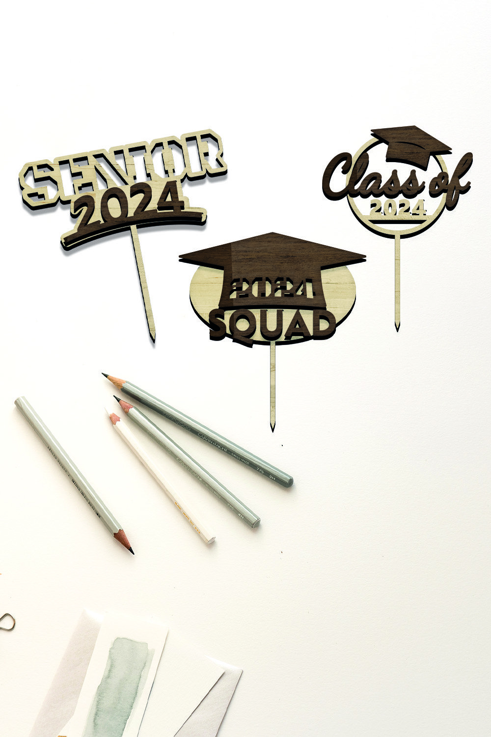 Graduation Toppers Set Cut Templates