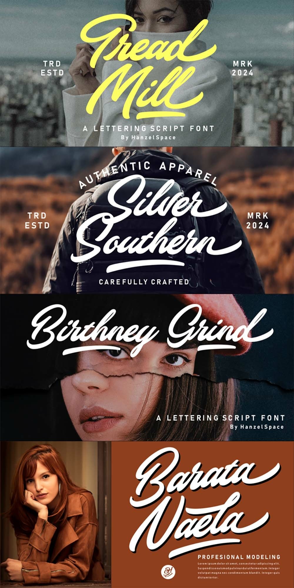 Tread Mill - A Lettering Script Font