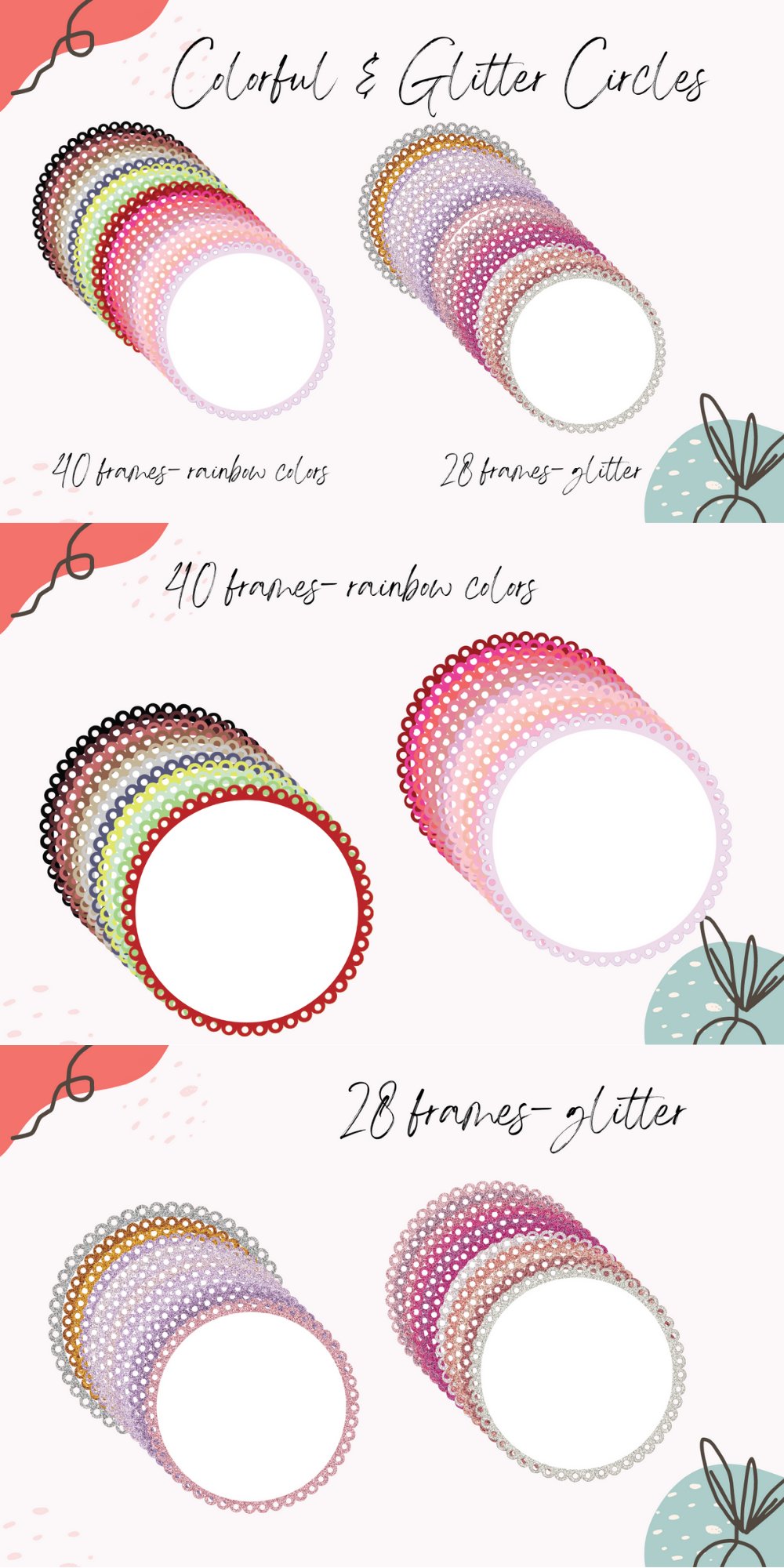Circle Labels Clipart, Circle Frames and Tags, (2521792)
