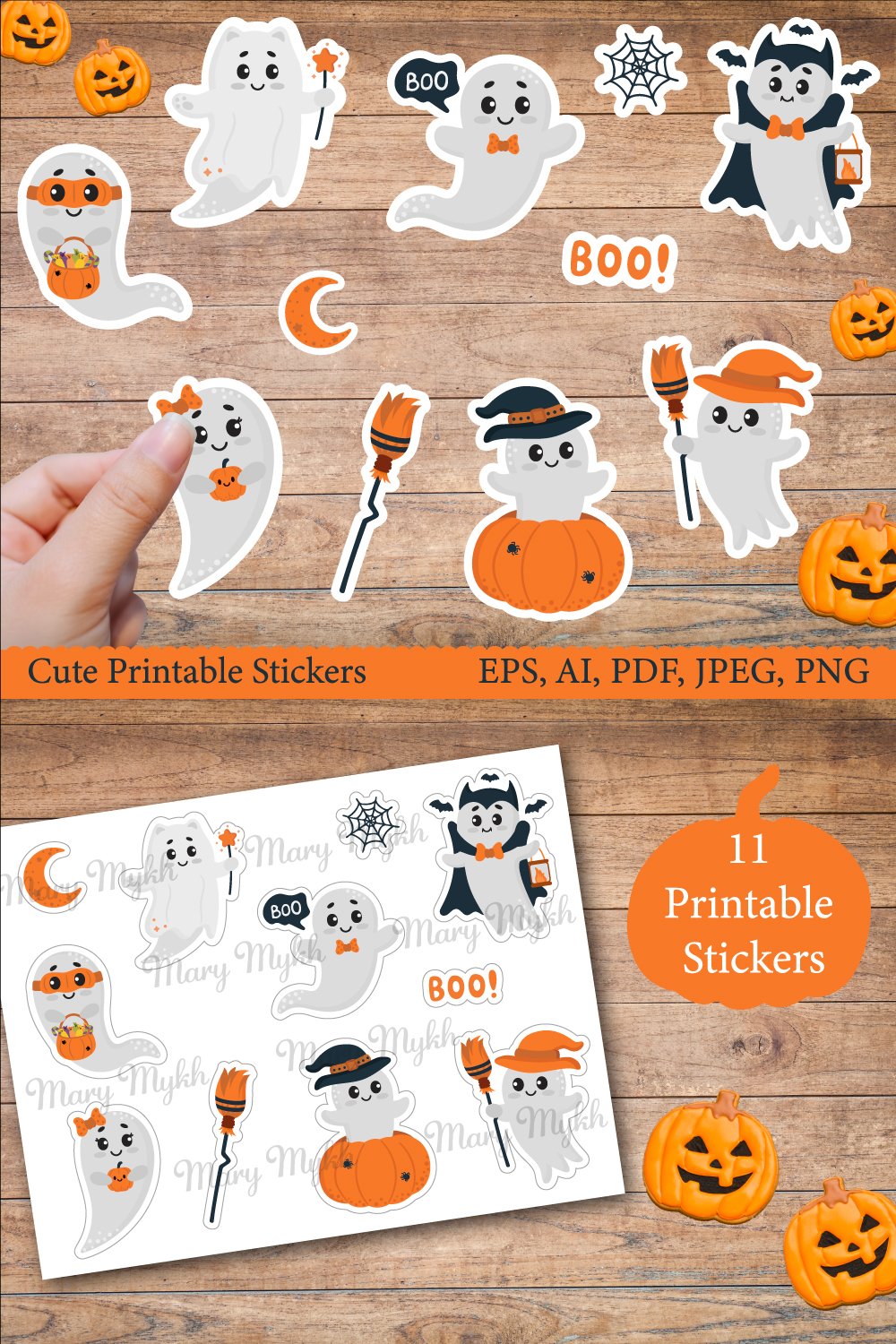 Halloween ghosts sticker| Halloween Stickers Cricut Design