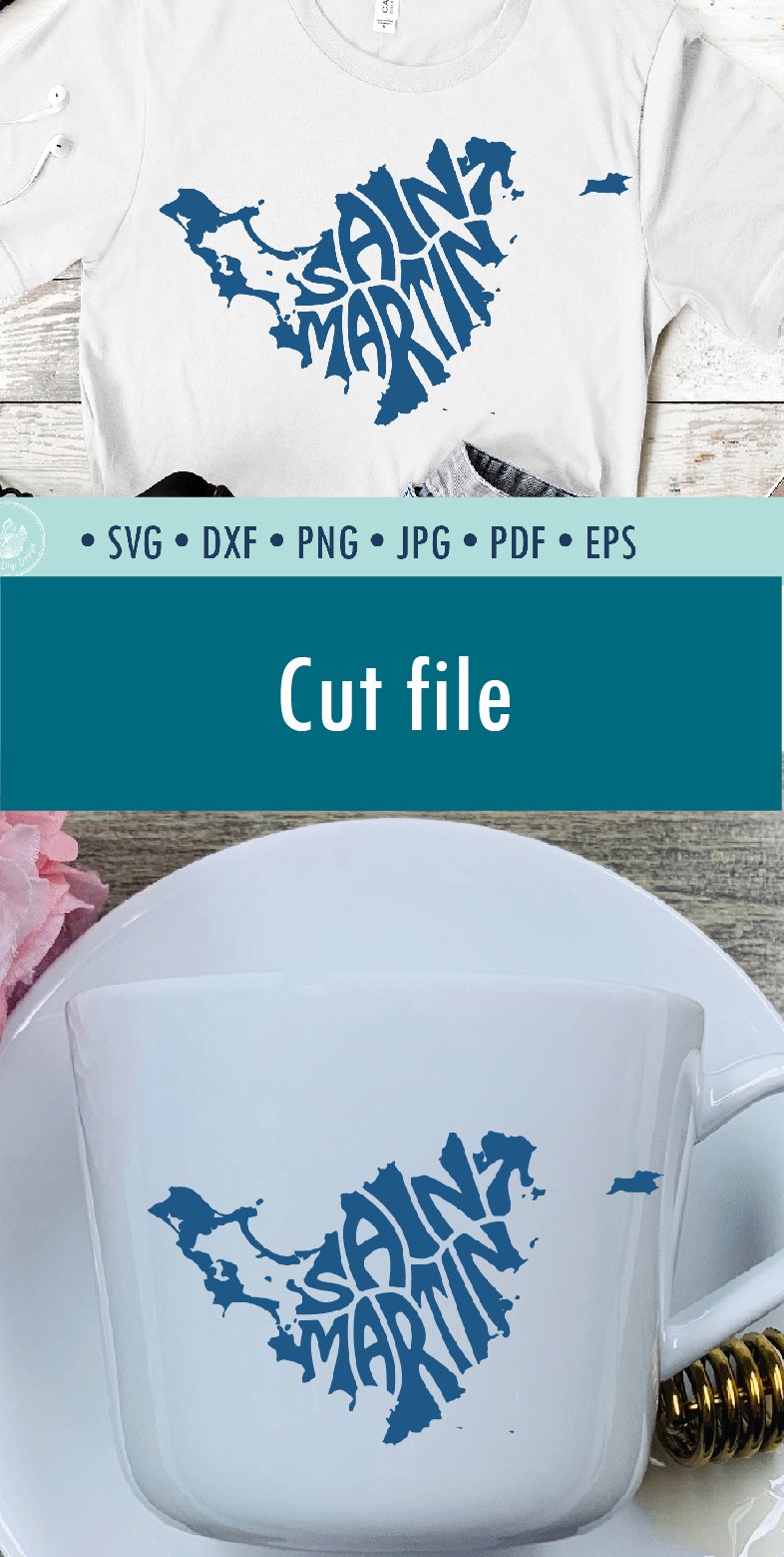 Saint Martin Cut File | Lettering Word Art