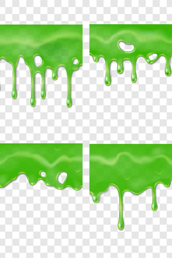 Realistic dripping slime. Seamless green stain of drippings
