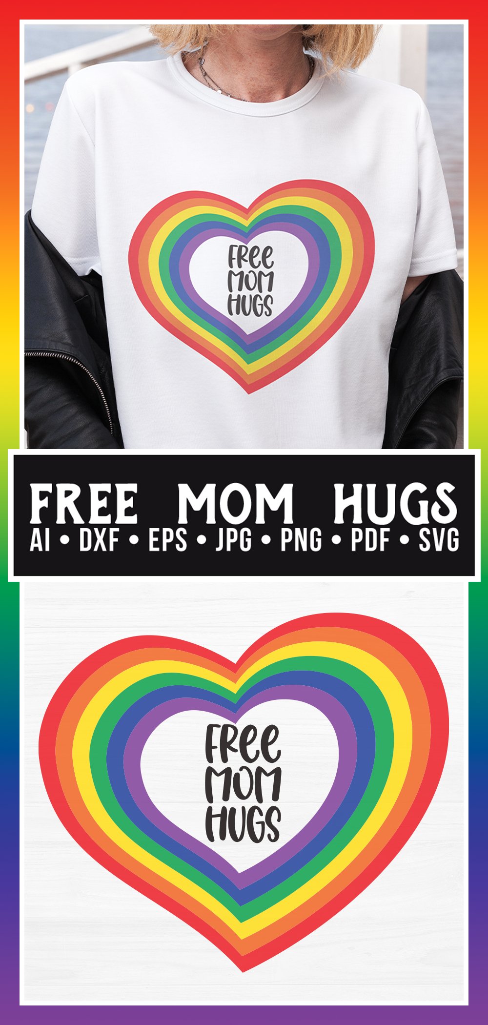 Free mom hugs SVG