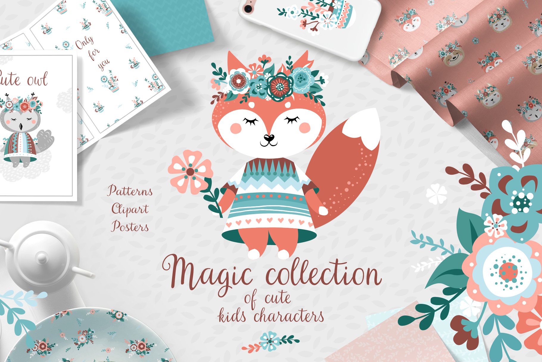 The magical collection of cute children's characters