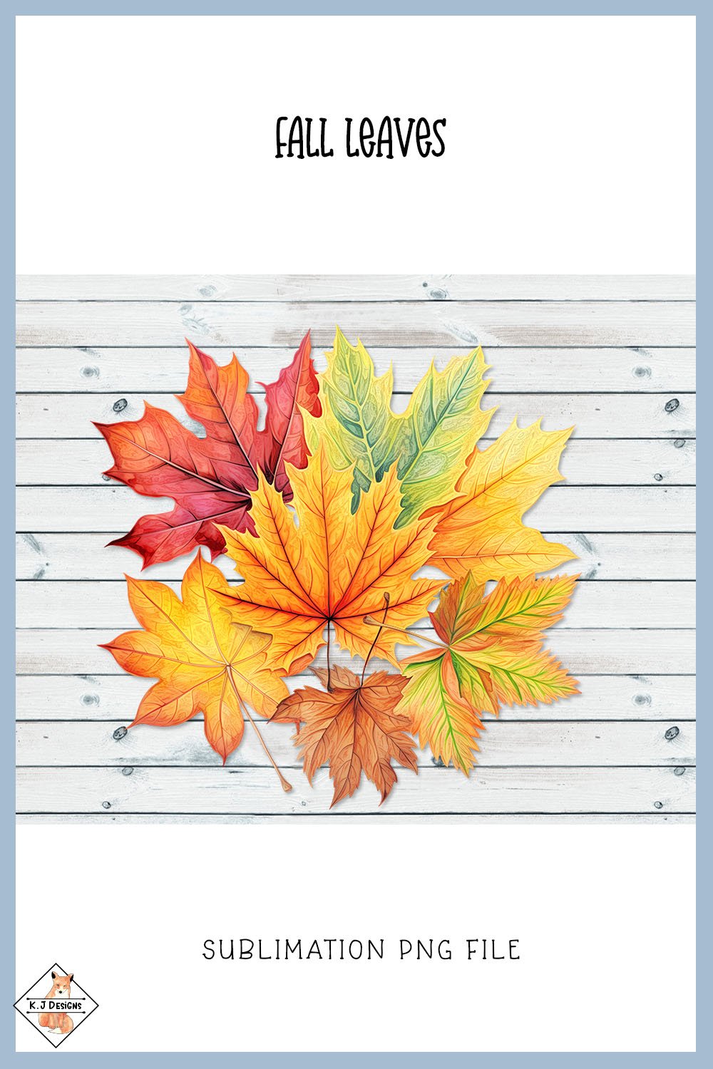 Fall Leaves Clipart | Sublimation Design