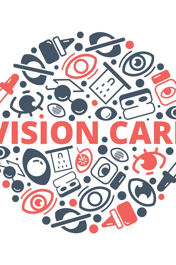 Optometry background. Eye lens ophthalmology equipments visi