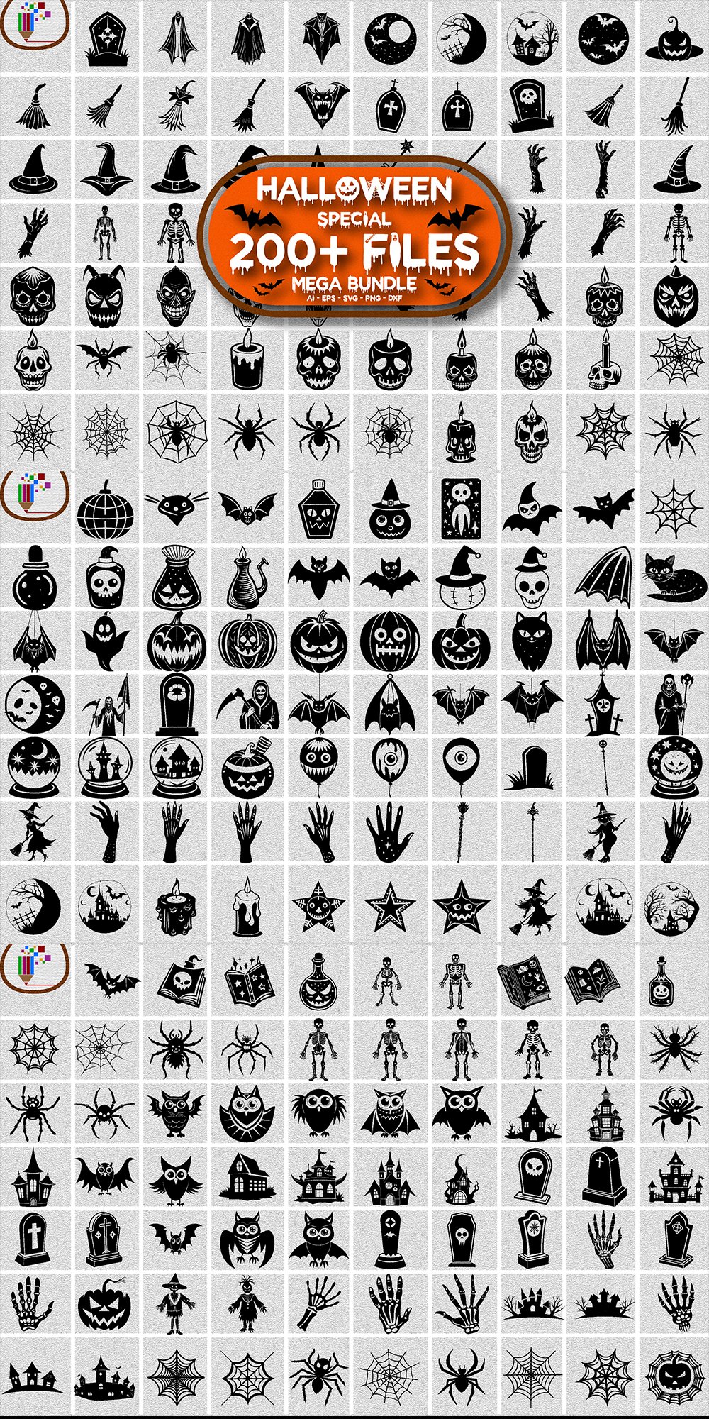 Halloween SVG Bundle Spooky Scary Silhouette (4682853)
