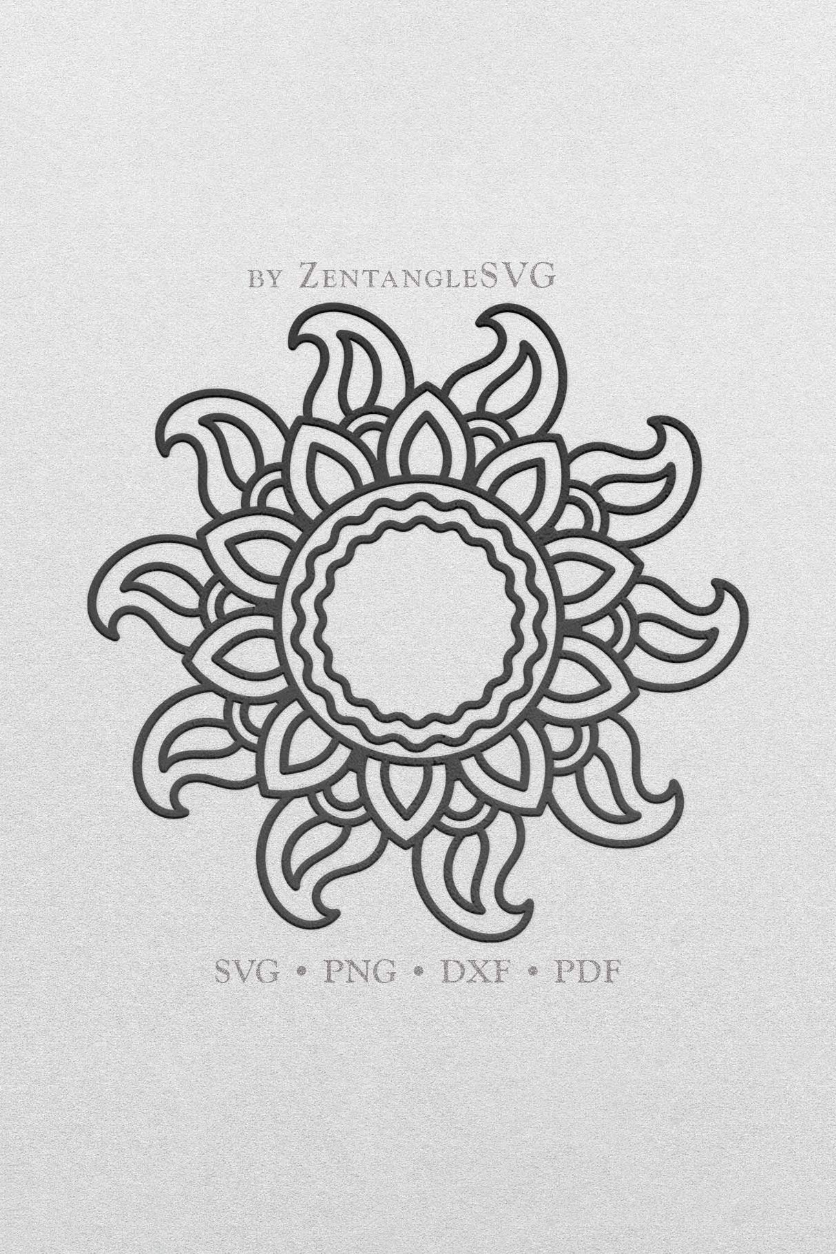 Mandala Sun SVG, Sun SVG DXF cut files, Mandala (1711782)