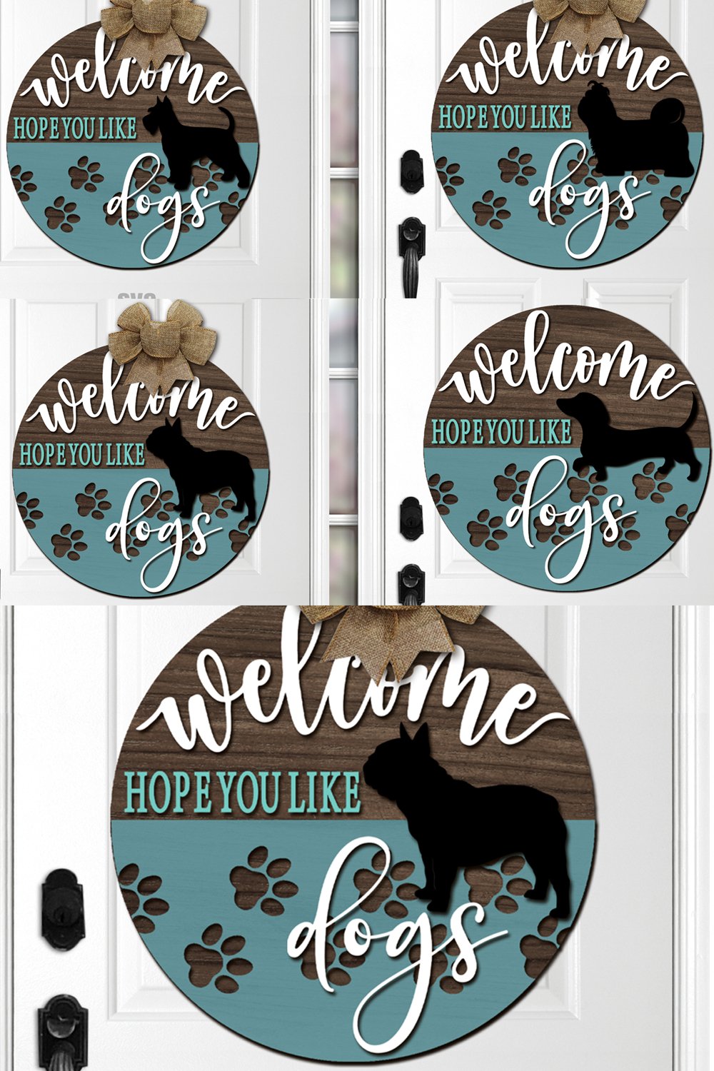 Dog SVG Bundle Laser Cut Files | Dog Welcome Sign SVG Bundle