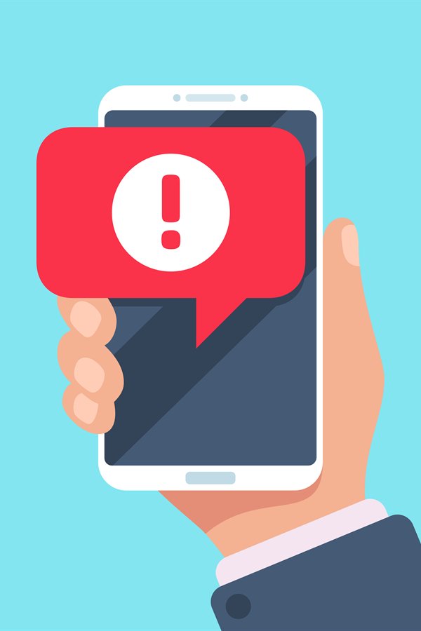 Alert message mobile notification. Danger error (959840)