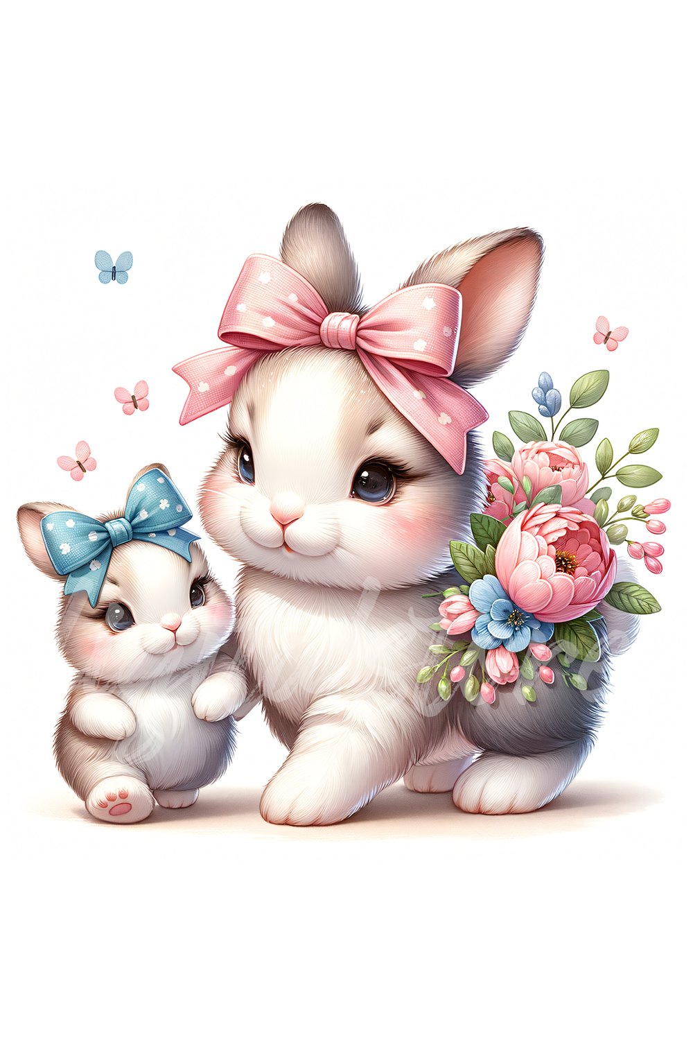 Bunny with Baby Mothers Day JPG Design (3571852)