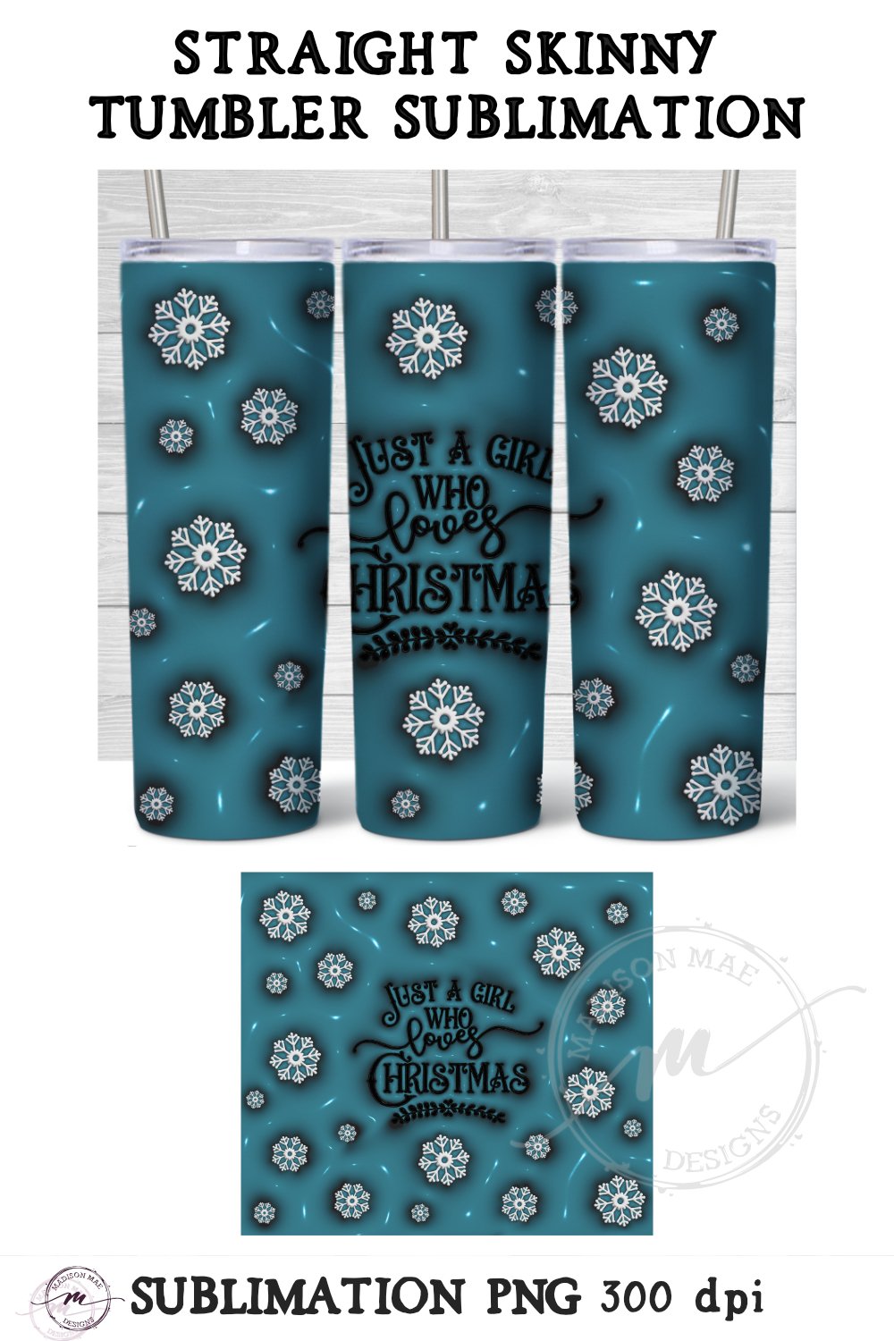 Inflated Christmas Tumbler Wrap Sublimation