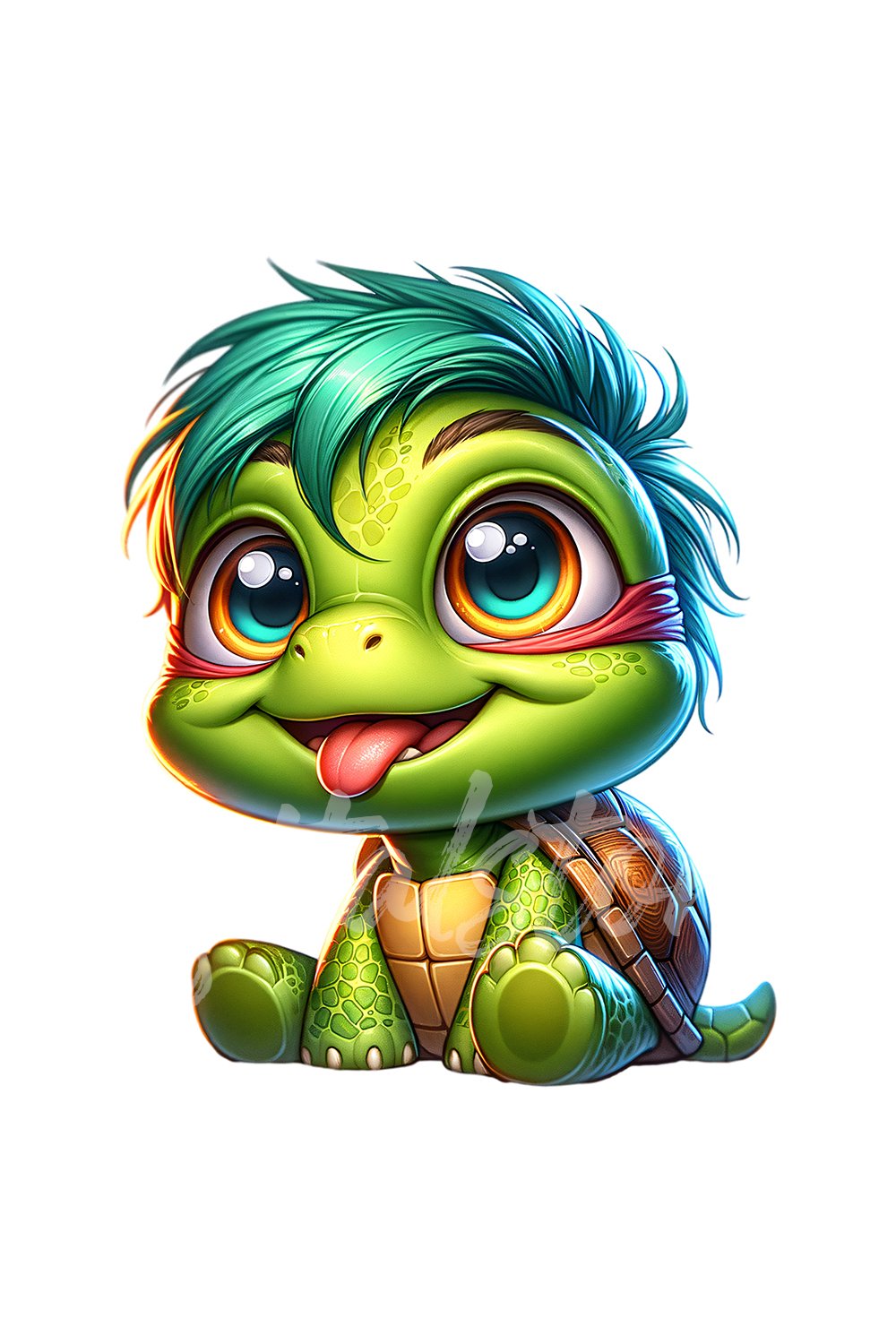 Funny Quirky Turtle Clipart Sublimation PNG (3589741)
