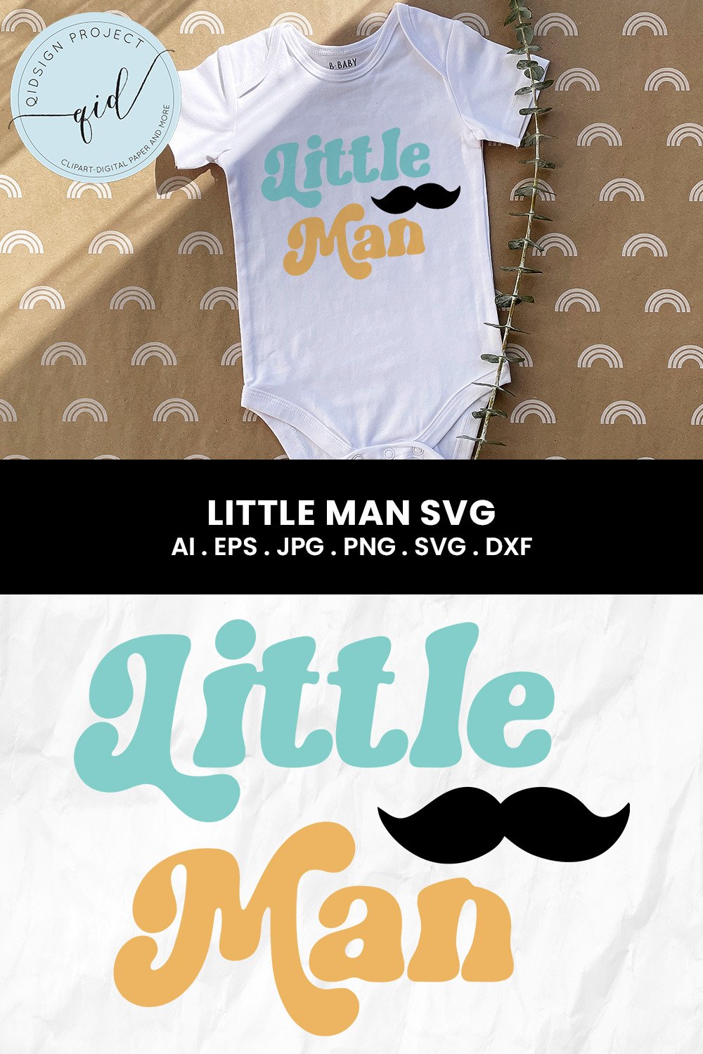 Little Man SVG, Retro Baby