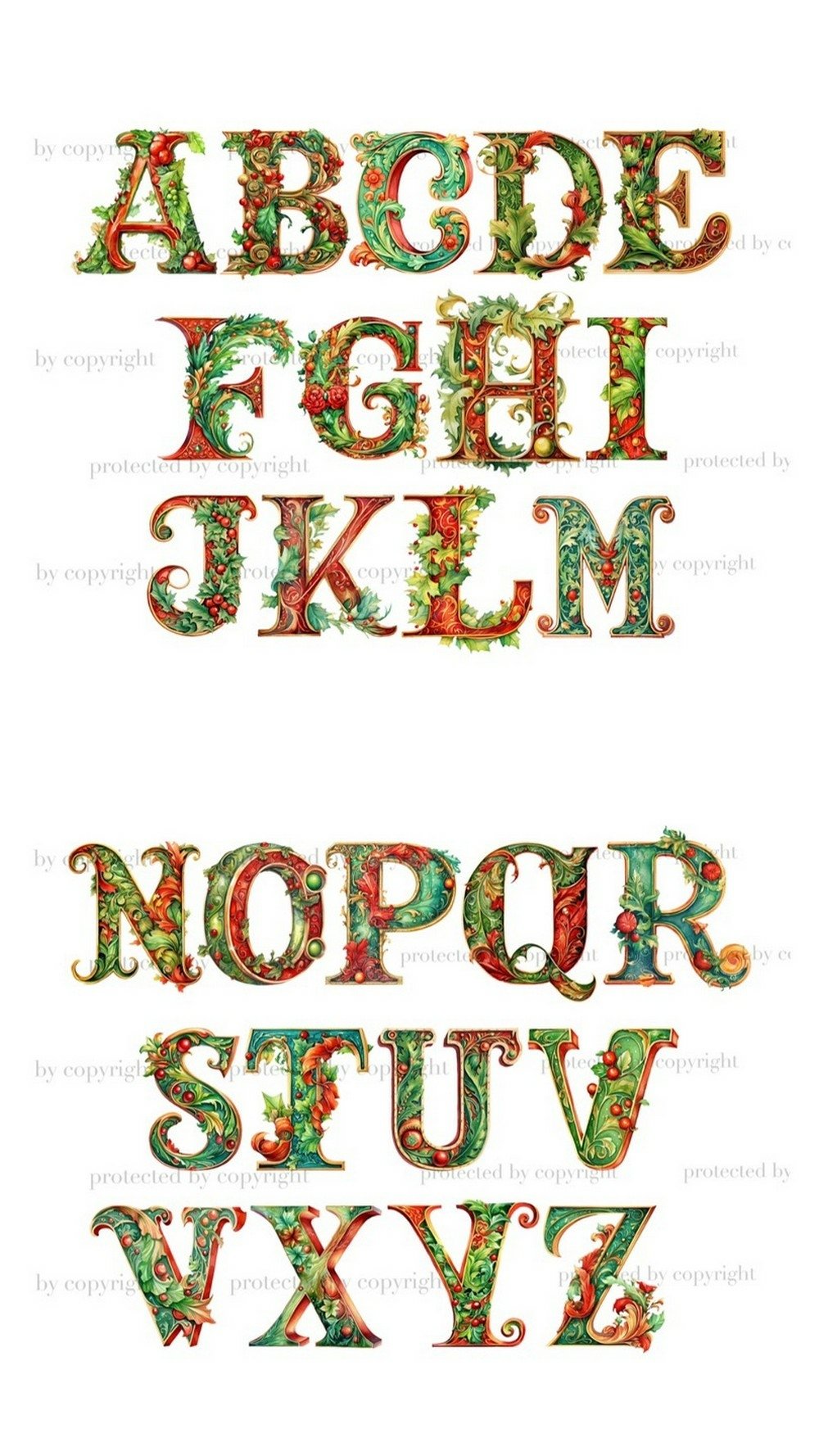 Christmas Alphabet | Xmas Letters Bundle