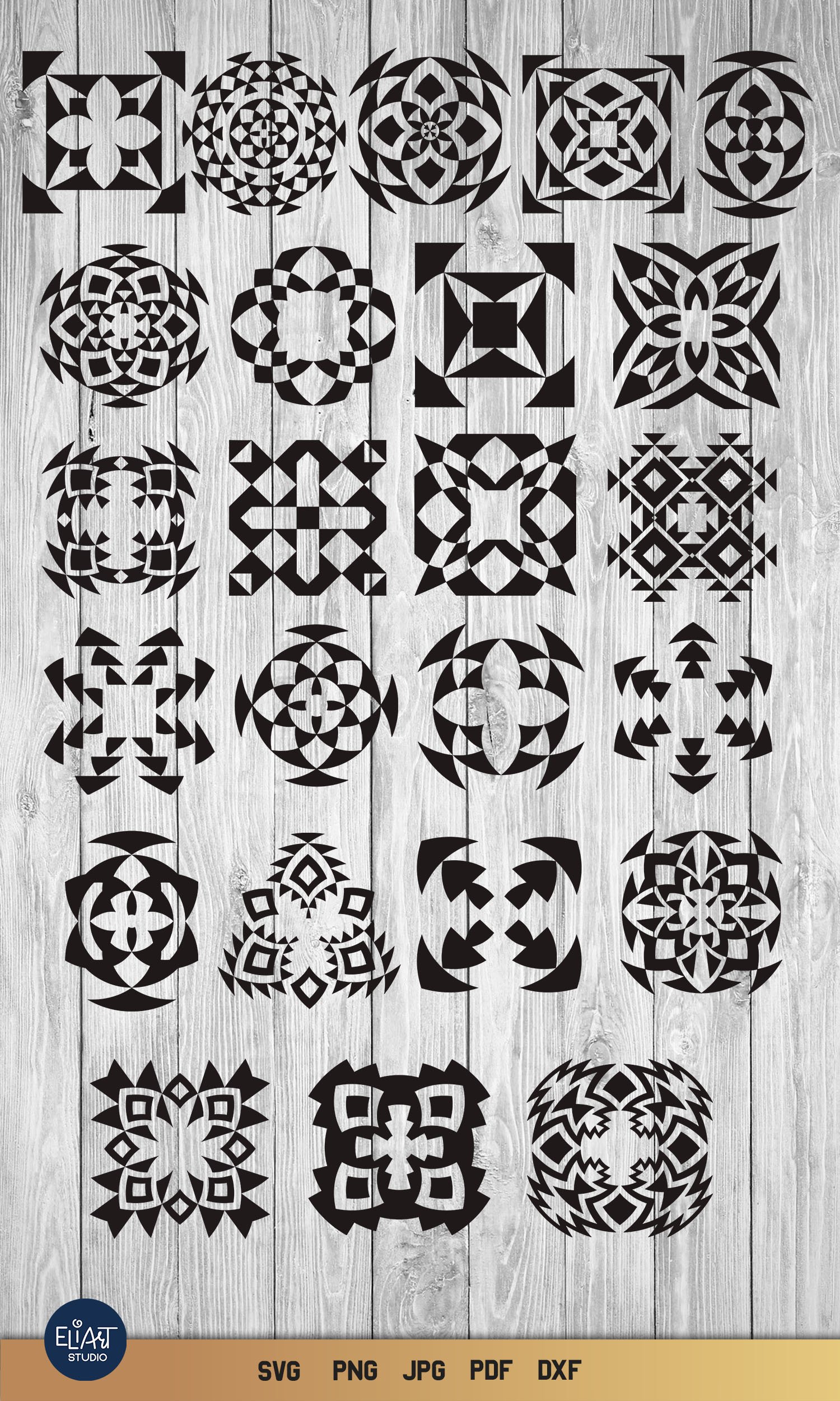 Tribal SVG Pattern Bundle | Aztec Pattern SVG Ornaments