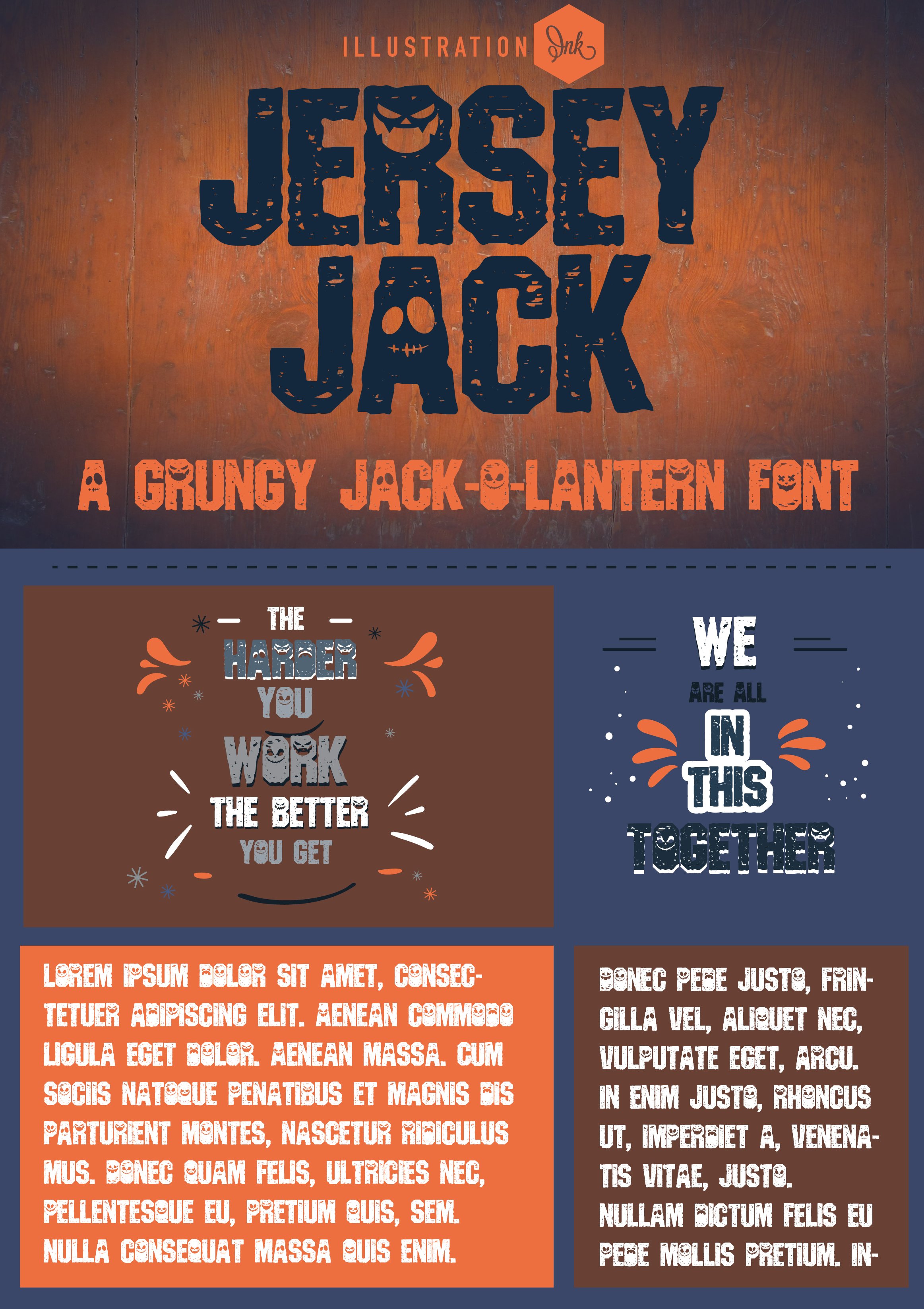 Hand-crafted, Halloween font