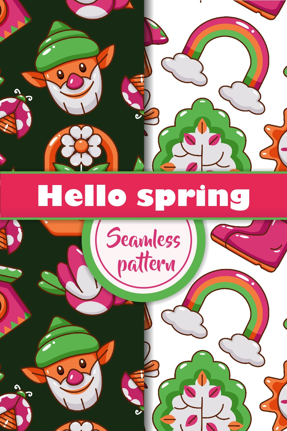 Hello spring seamless pattern (2406885)