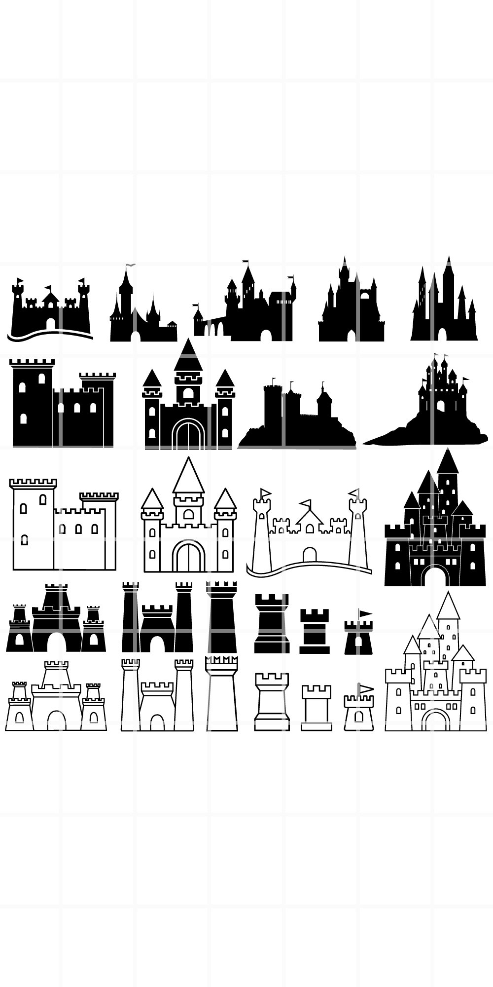 Castle SVG. Castle png. Castle cut file. Tower svg, clipart.