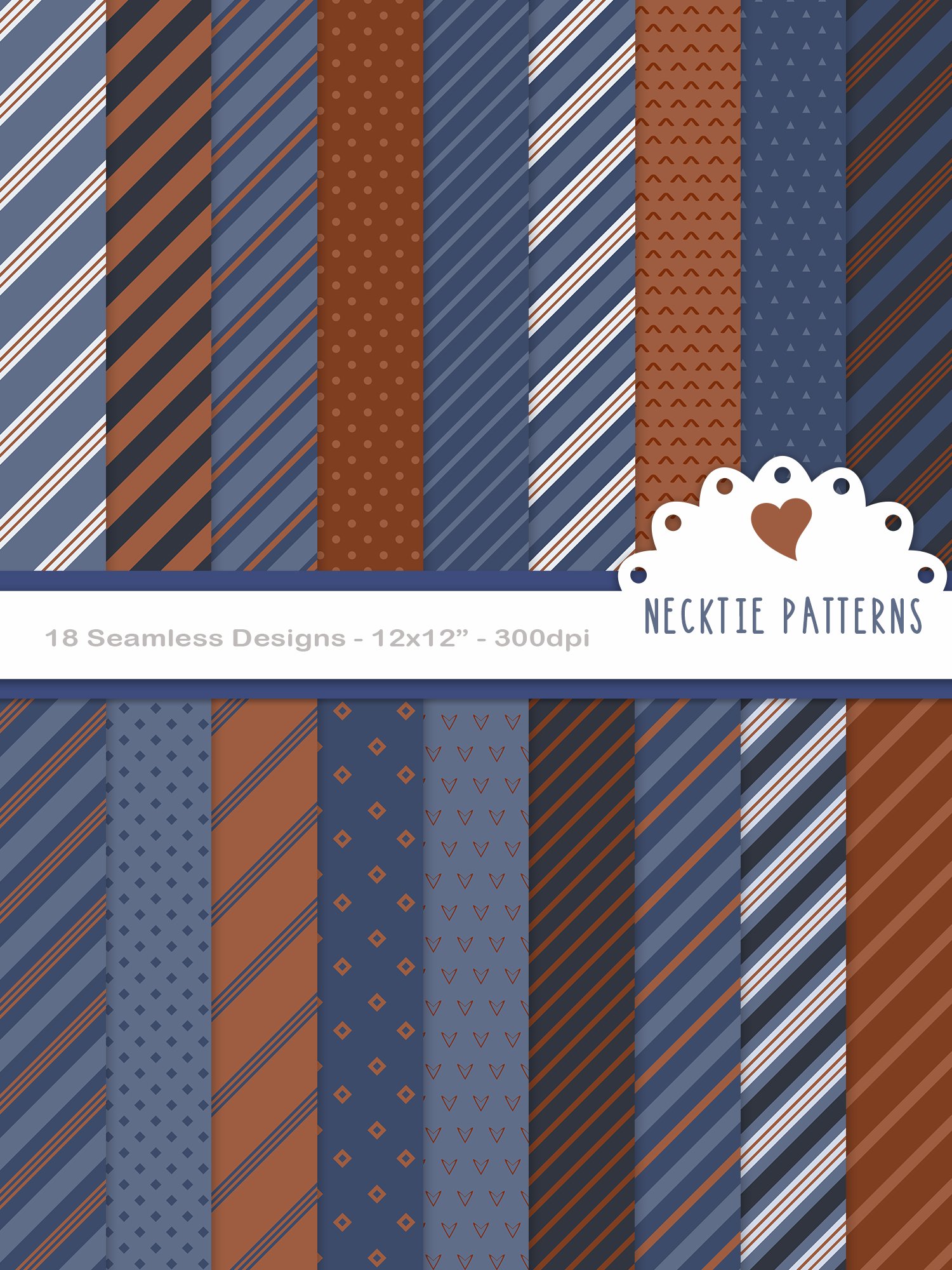 Men's tie stripes, seamless scrapbook paper (1793914)