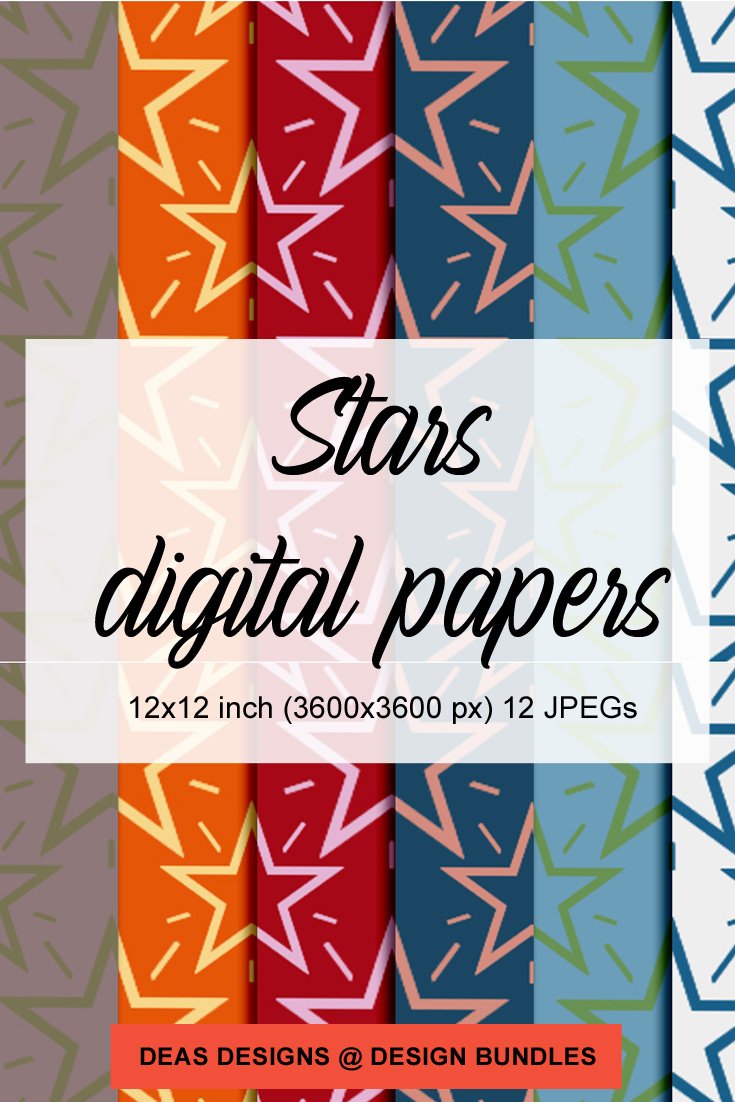 Stars seamless digital papers