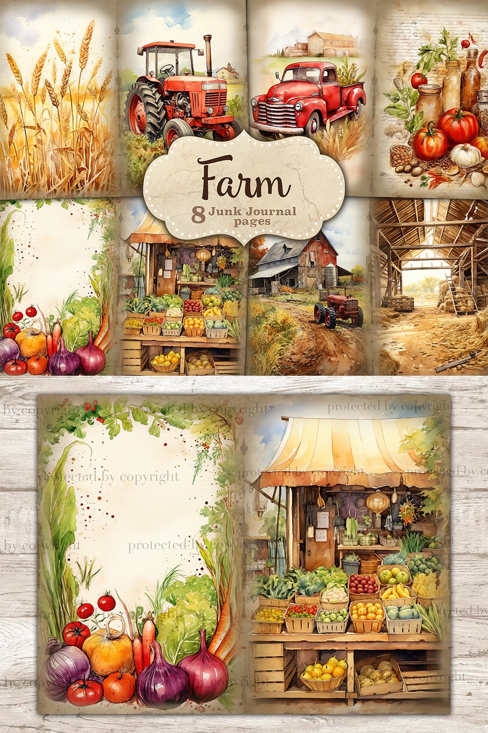Farm Junk Journal Pages | Countryside Printable