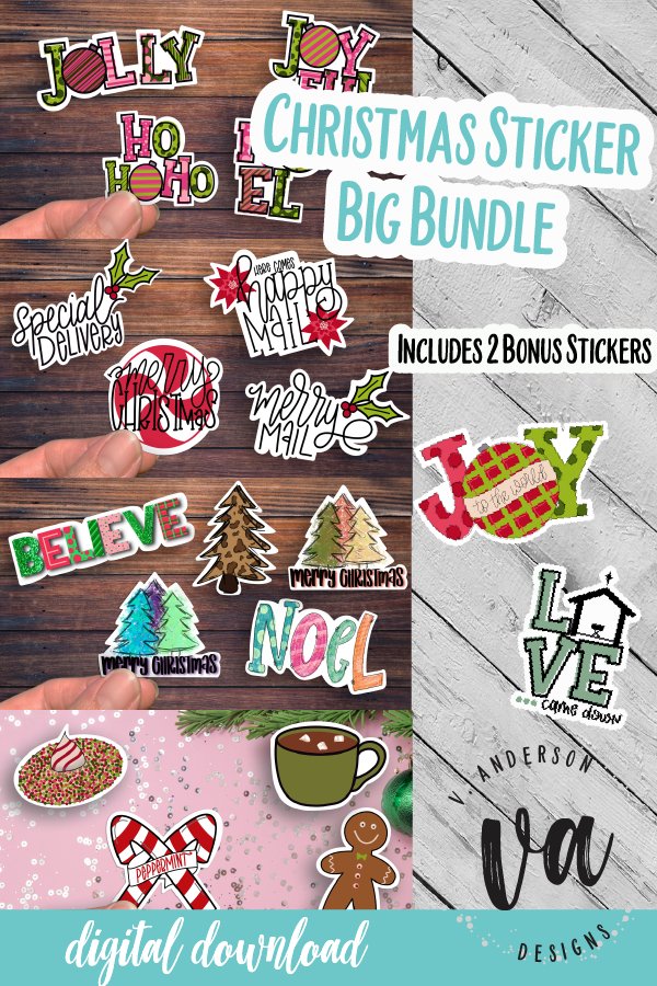 Big Christmas Bundle Sticker Pack PNGs (1031659)